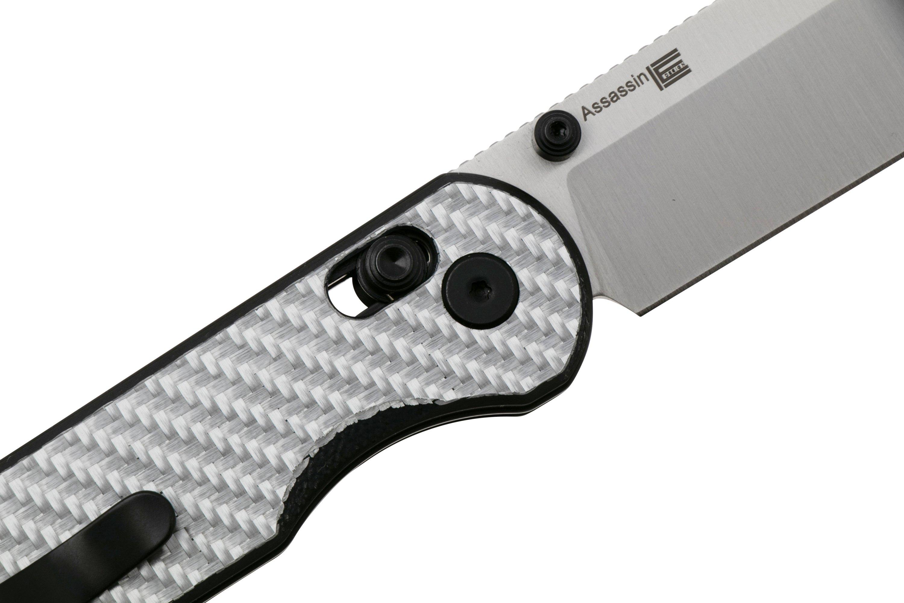 Kizer Vanguard Assassin V3549A3 Satin Nitro V, G10 Silver and Black ...