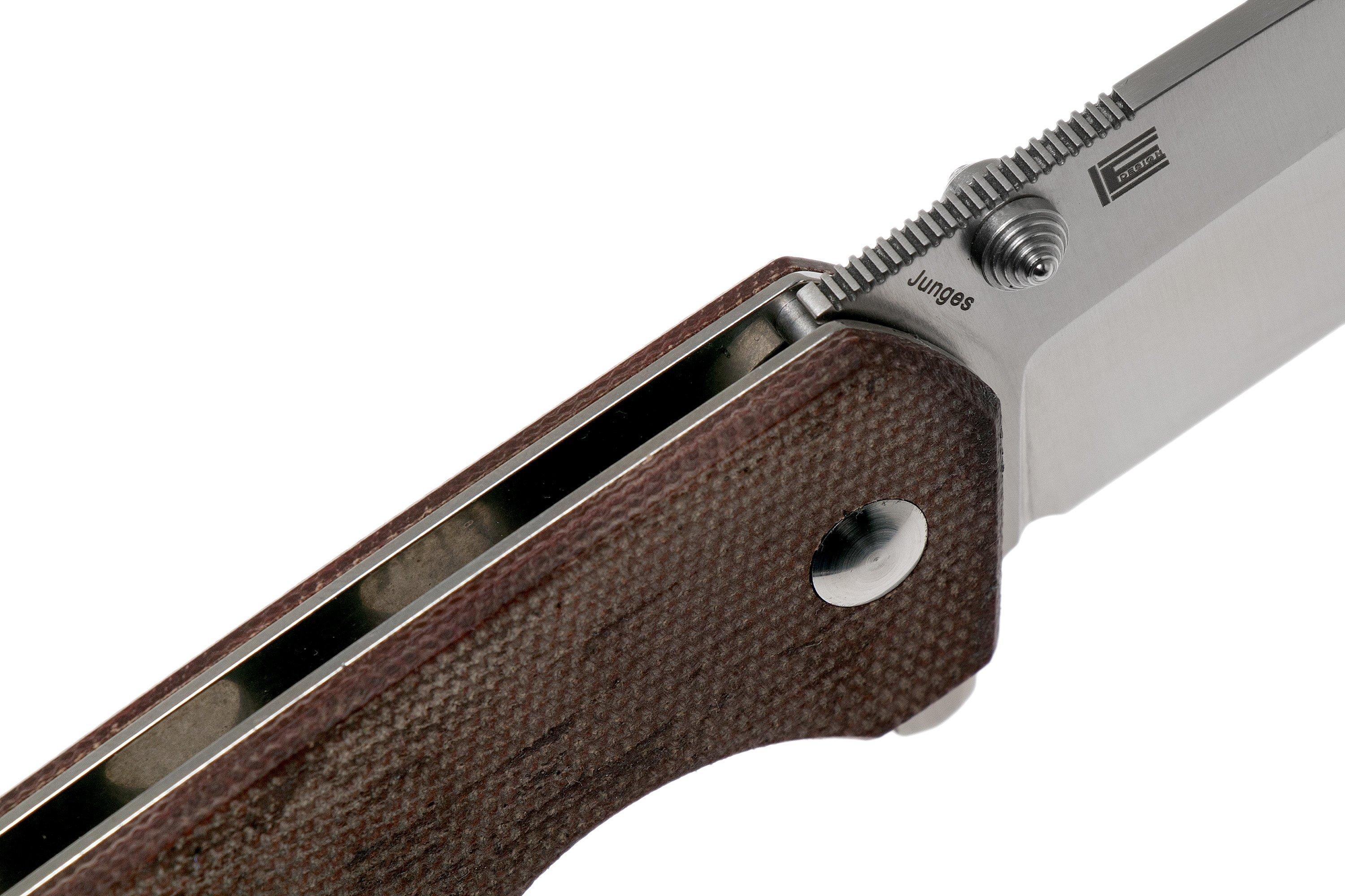 Kizer Junges V3551N2 Micarta pocket knife, Carlos Elstner design ...