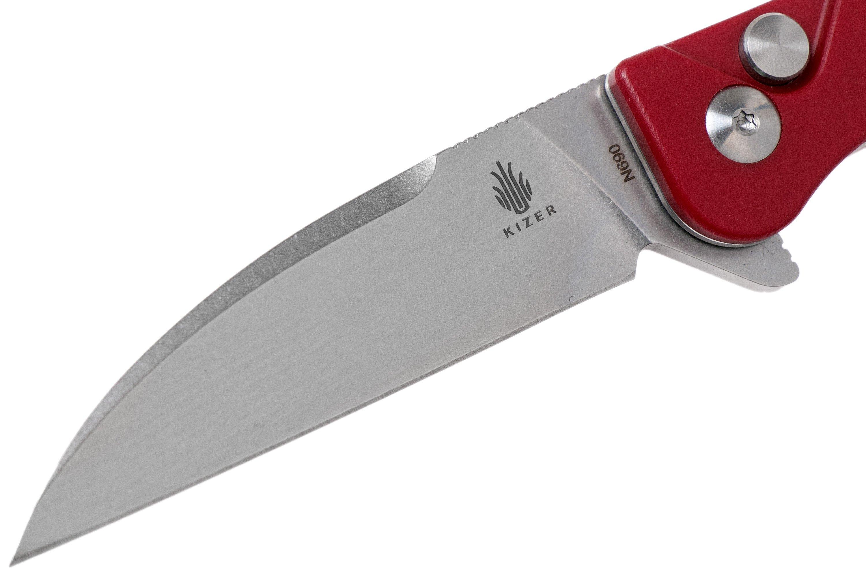 Kizer Vanguard Sway back, Micarta, N690, V3566N4, pocket knife Swaggs ...