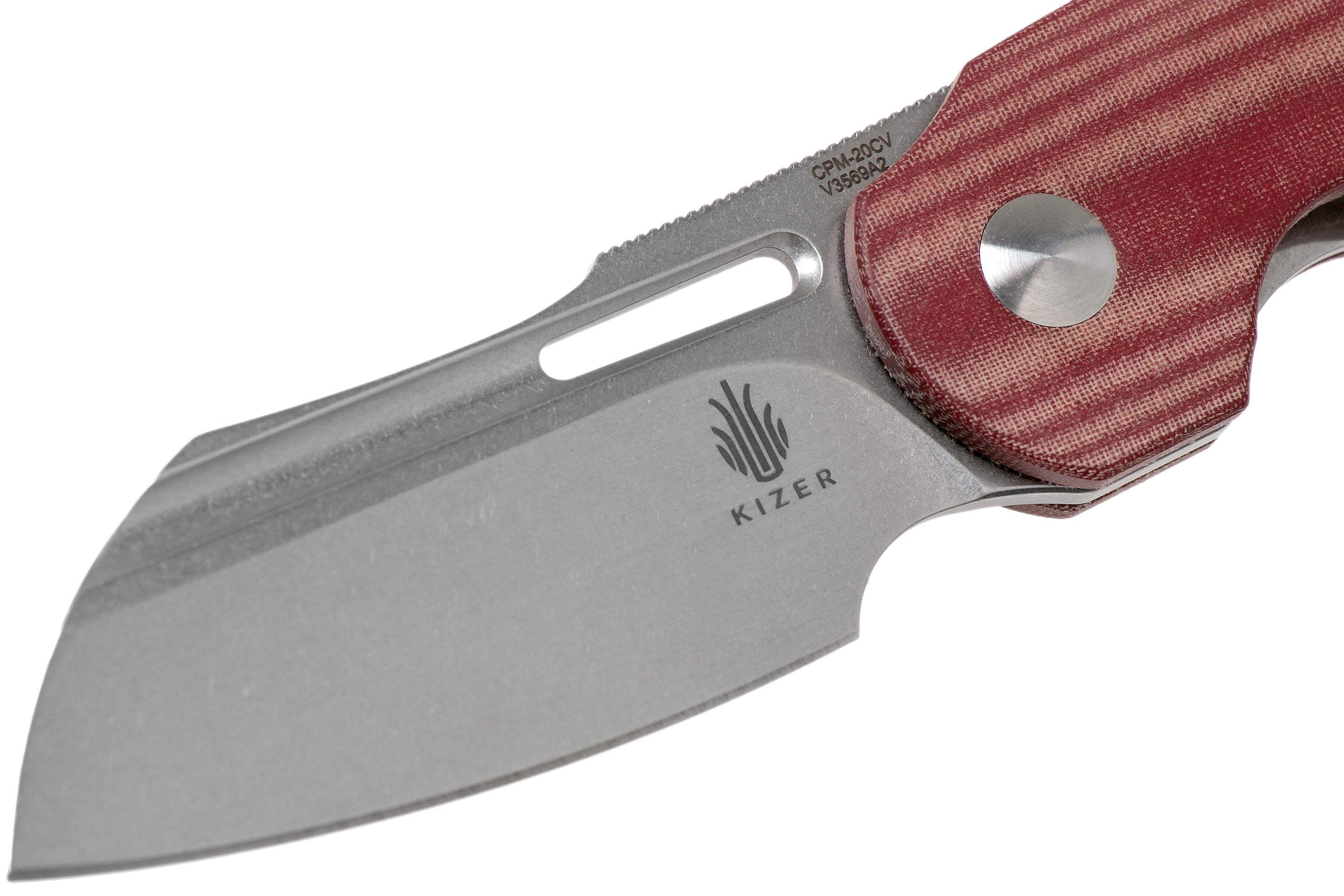 Kizer Vanguard October, micarta, 20CV, V3569A2 pocket knife ...