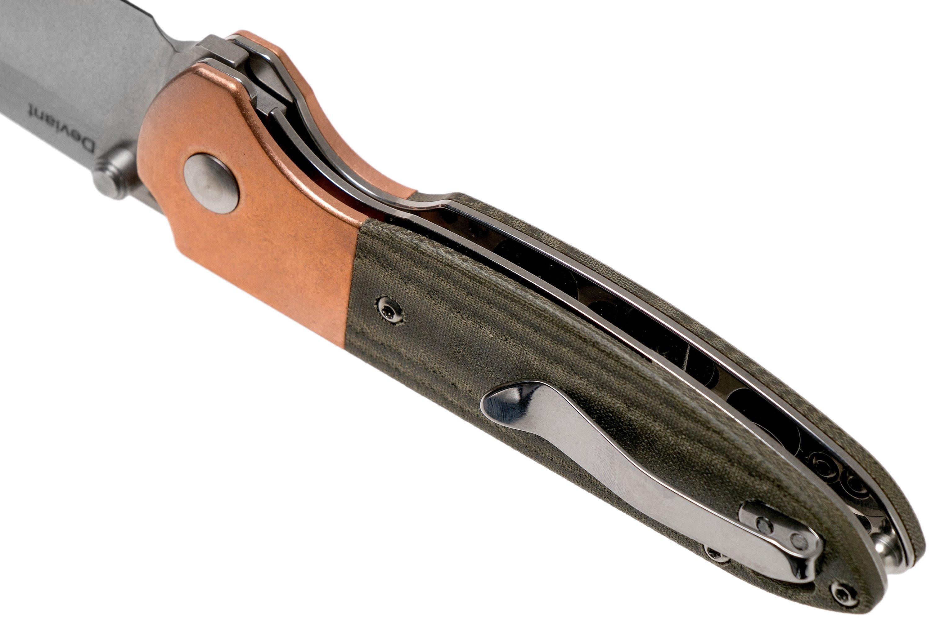 Kizer Deviant V3575A1 Copper, Micarta, M390 pocket knife, Chris Conaway ...
