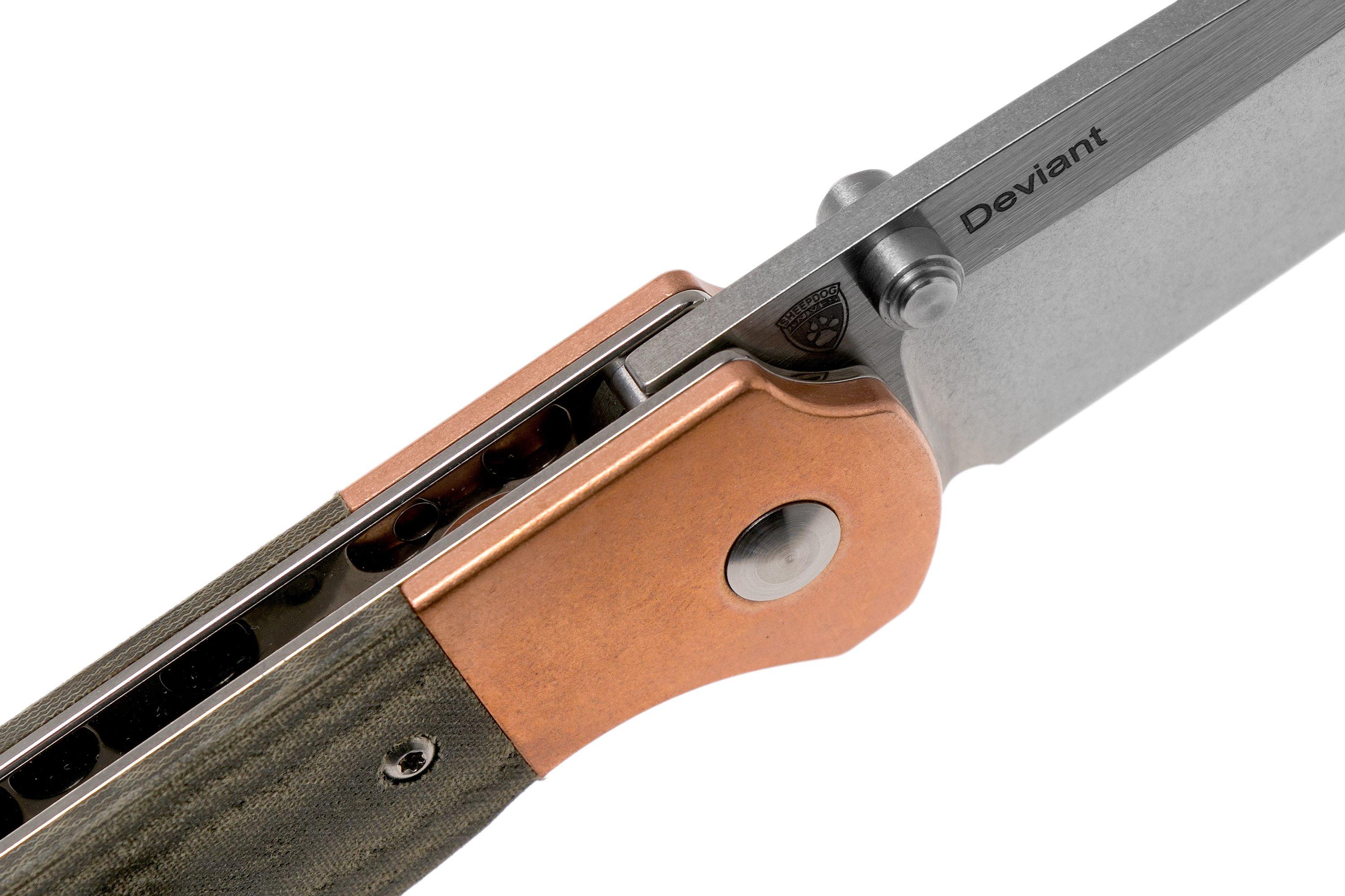 Kizer Deviant V3575A1 Copper, Micarta, M390 pocket knife, Chris Conaway ...