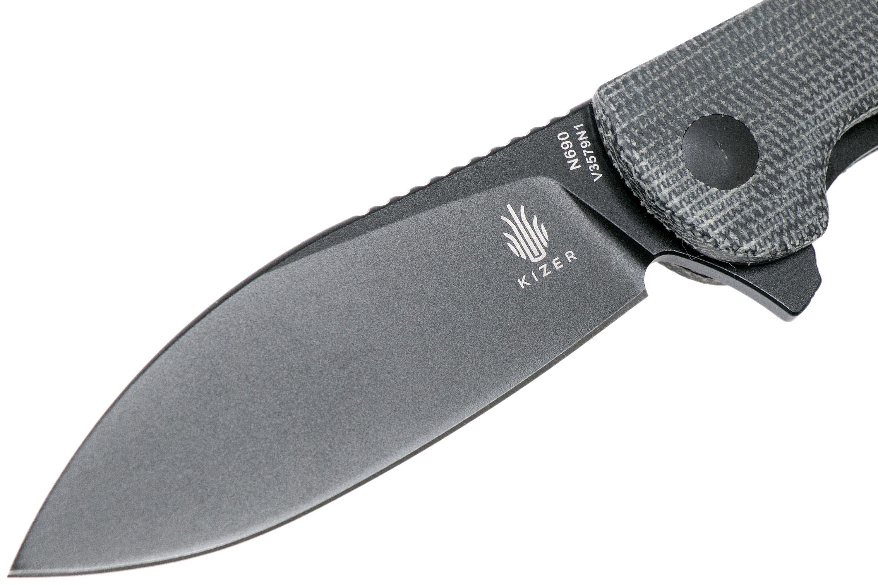 Kizer Vanguard Infinity, Micarta, N690, V3579N1 pocket knife ...