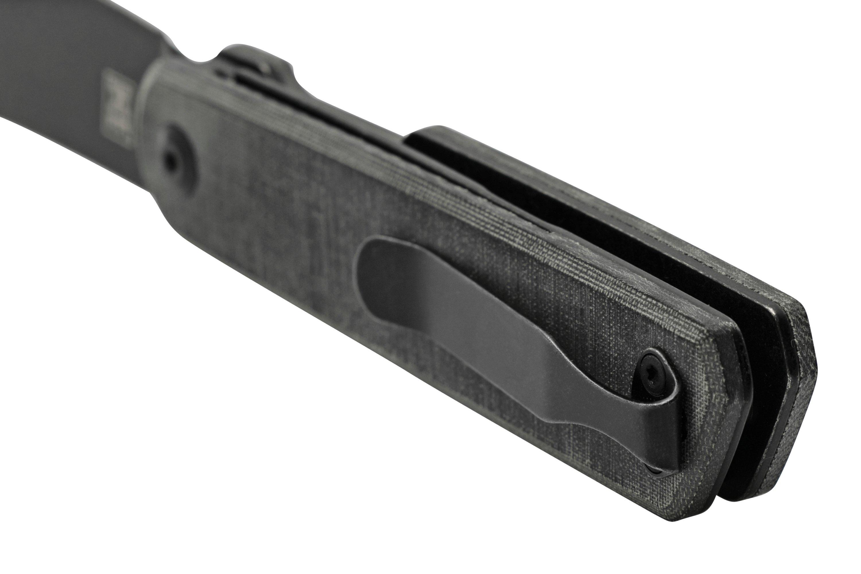 Kizer Klipper V3580C2, 154CM, Black Canvas Micarta, pocket knife ...