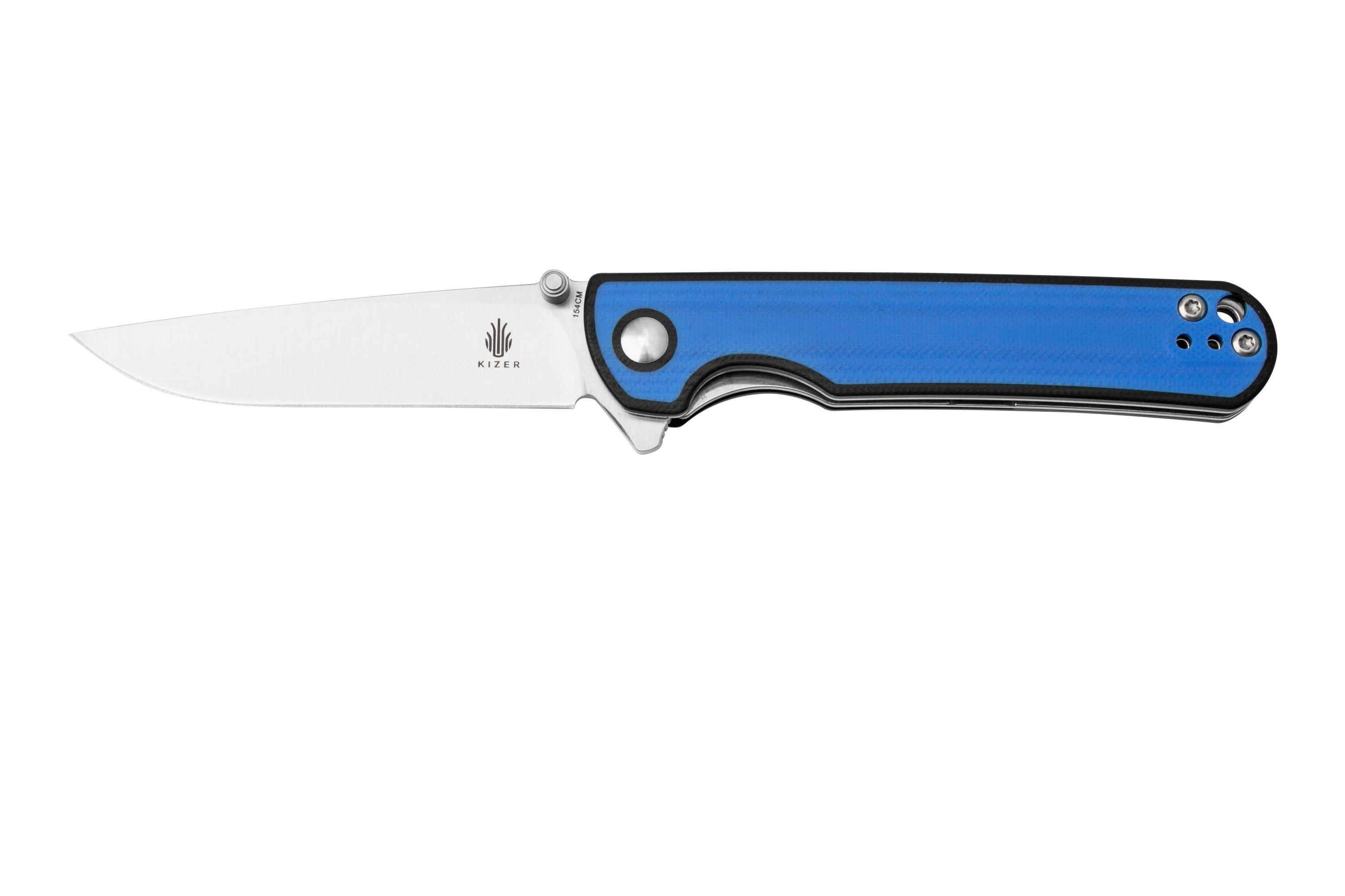 Kizer Vanguard Rapids V3594FC1 Black and Blue G10, pocket knife ...