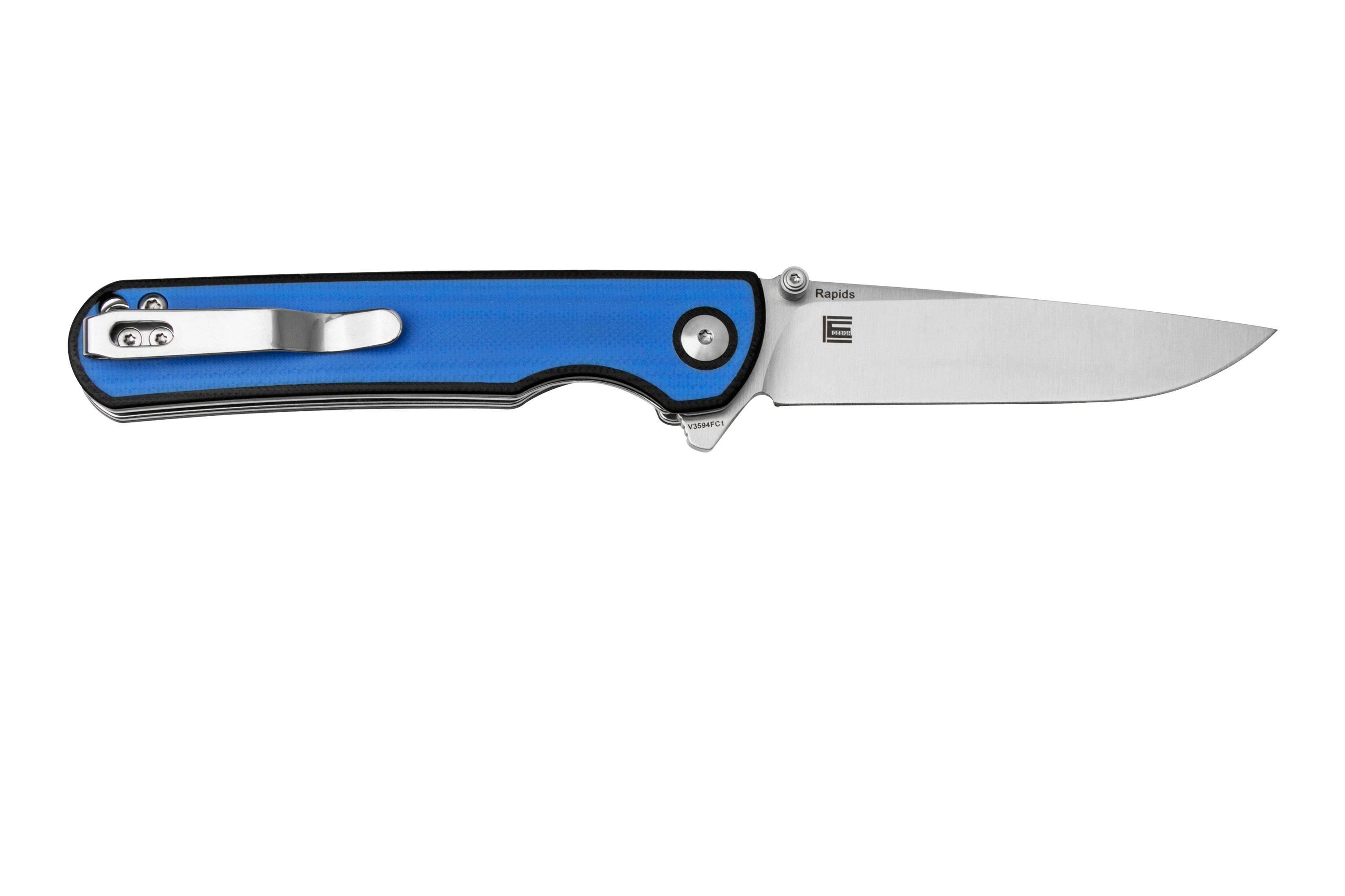 Kizer Vanguard Rapids V3594FC1 Black and Blue G10, pocket knife ...