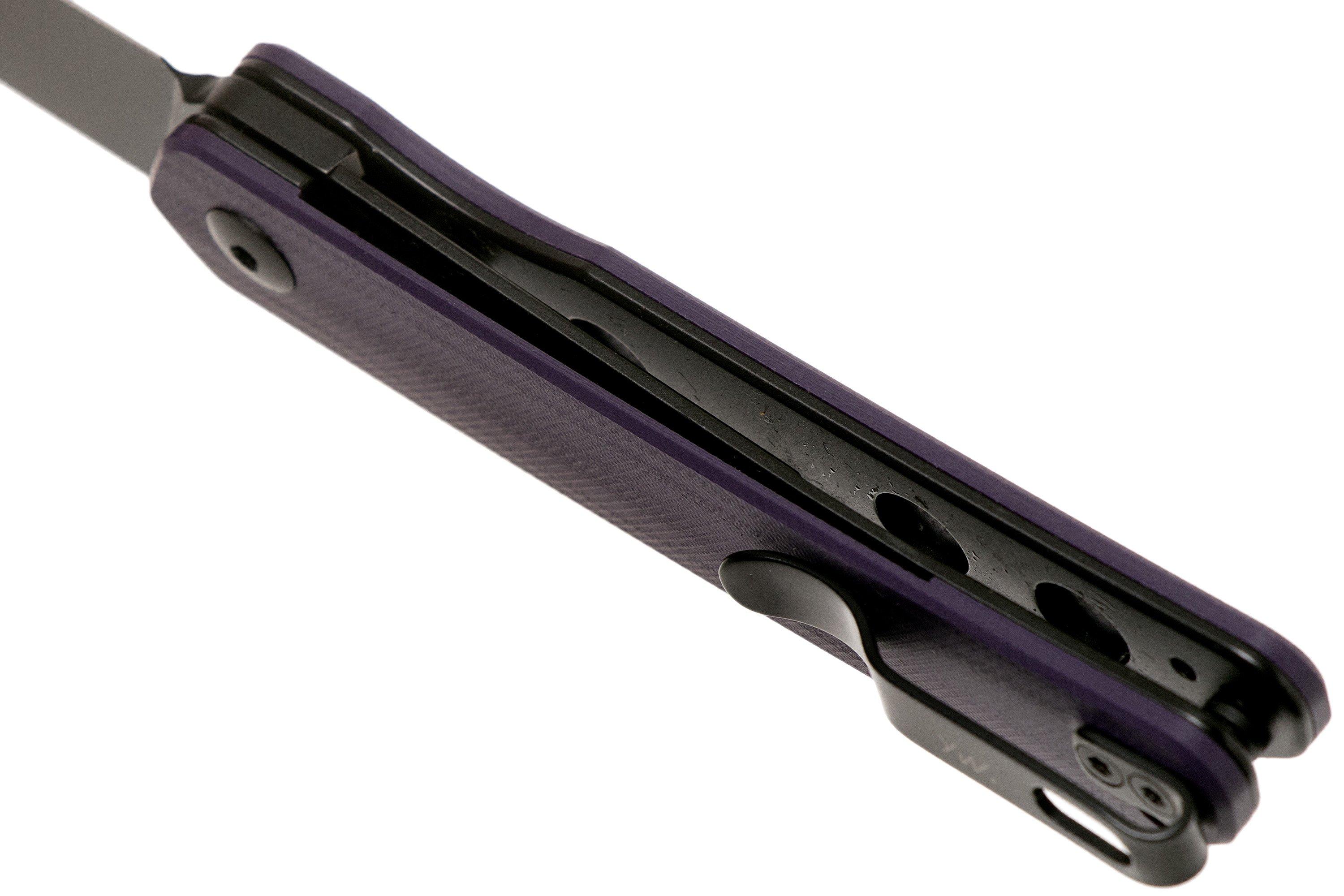 Kizer SS1 V3603C1 Black 154CM, Purple G10, pocket knife, Imkee design ...