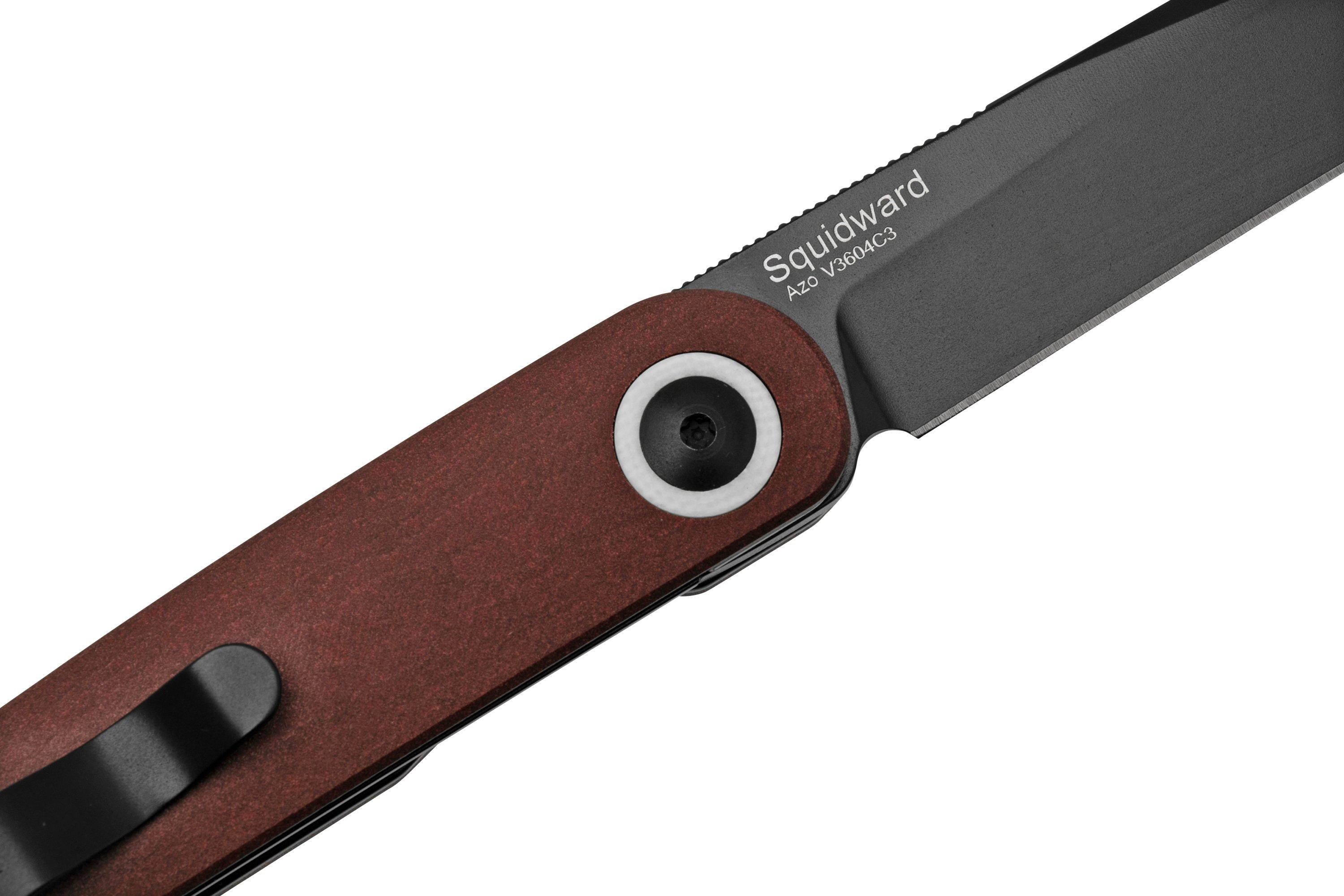 Kizer Squidward V3604C3, 154CM, Redstone Richlite, pocket knife, Azo ...