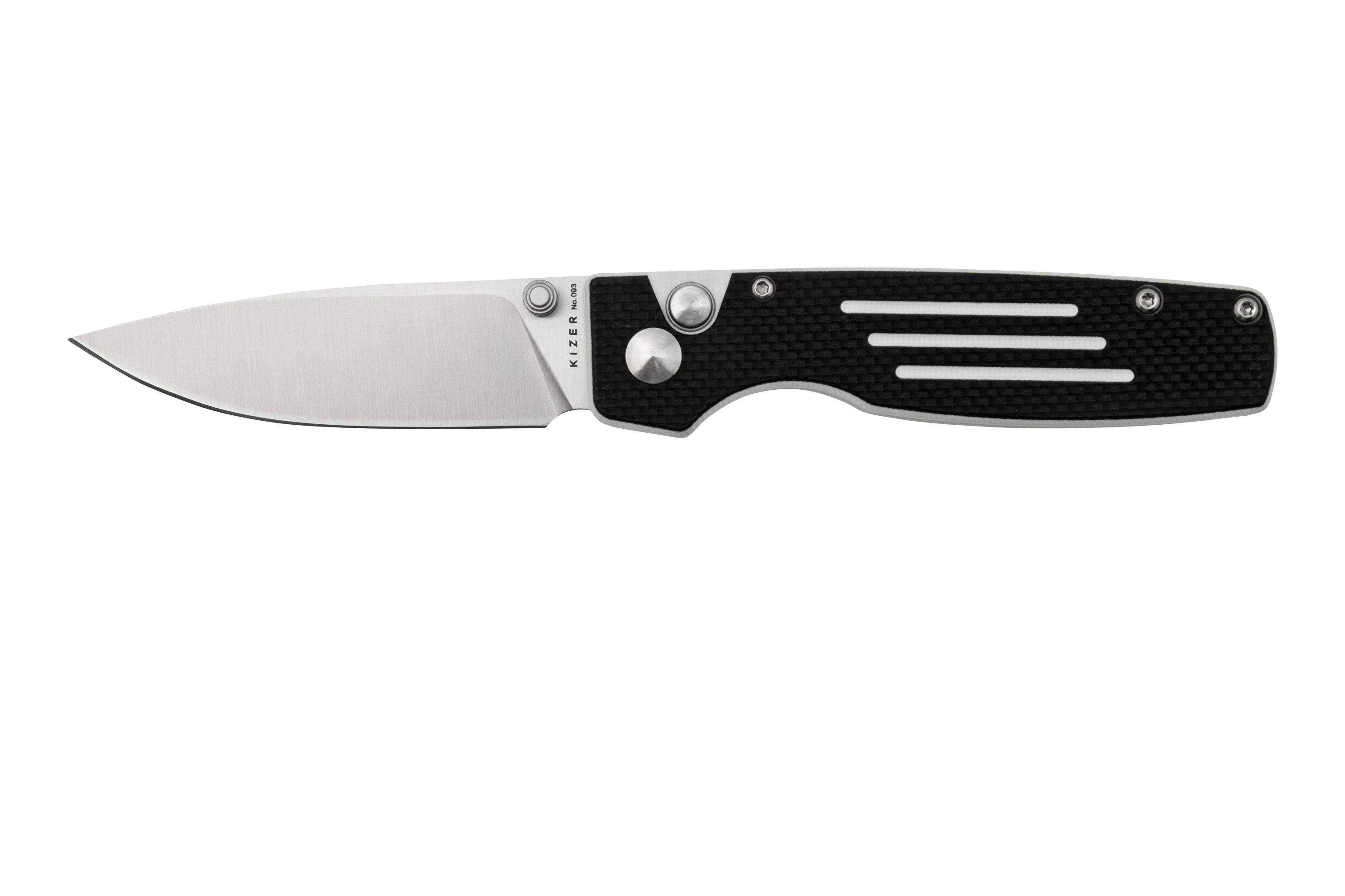 Kizer Original Tuxedo V3605C2, Buttonlock, G10 pocket knife ...