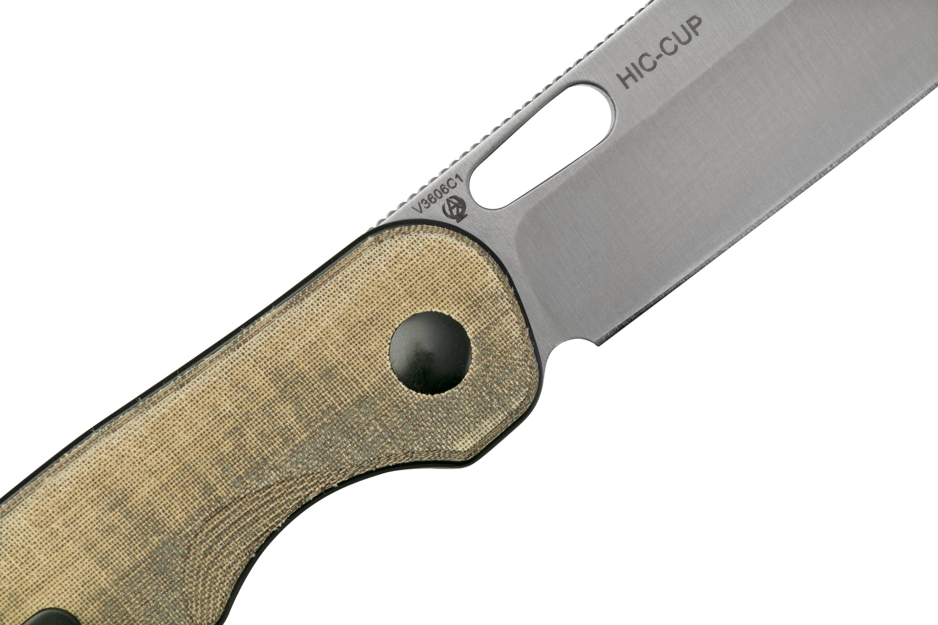 Kizer Vanguard HIC-CUP V3606C1, Button Lock Green Micarta pocket knife ...