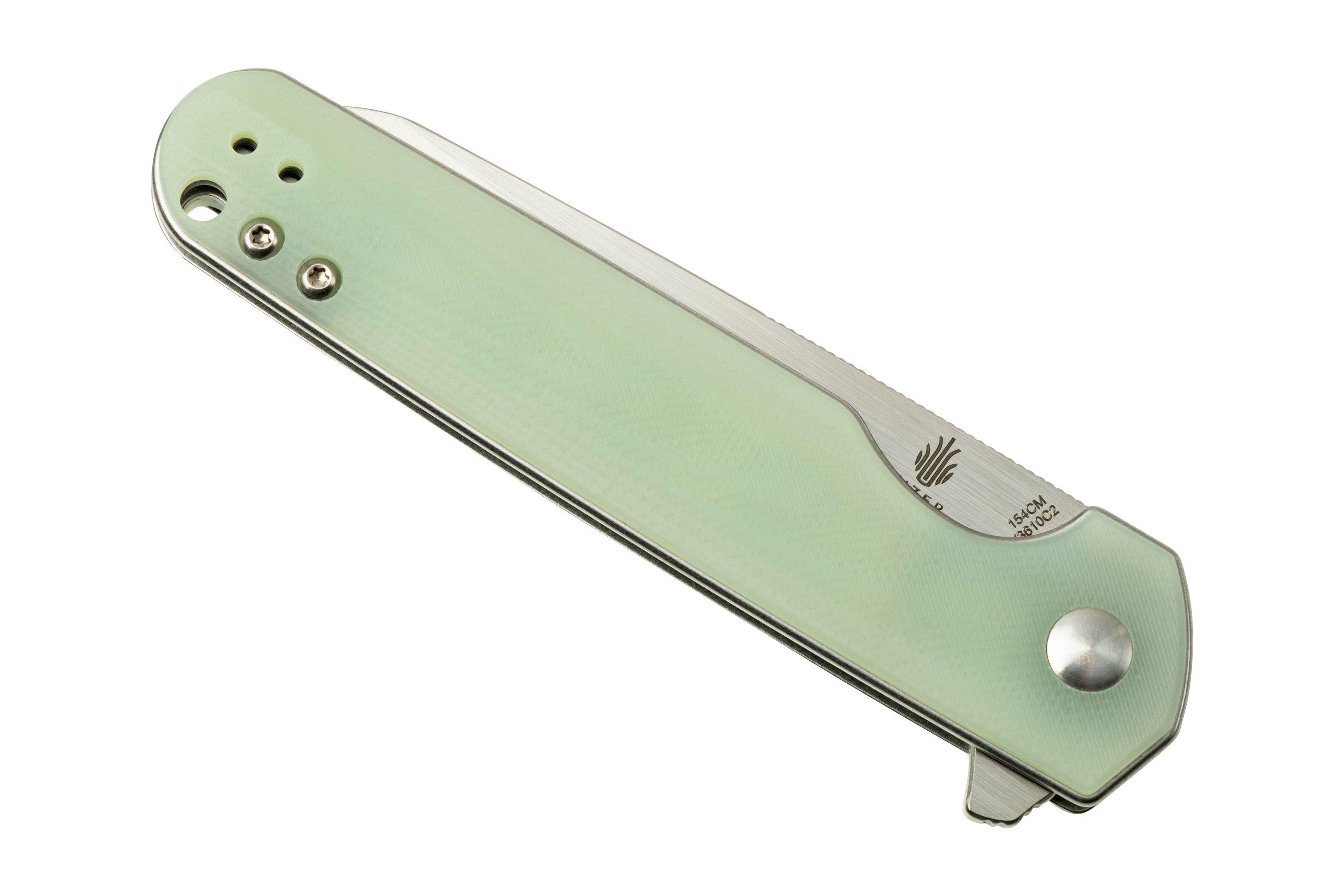 Kizer Vanguard LP V3610C2 Transparant G10, pocket knife Azo design ...