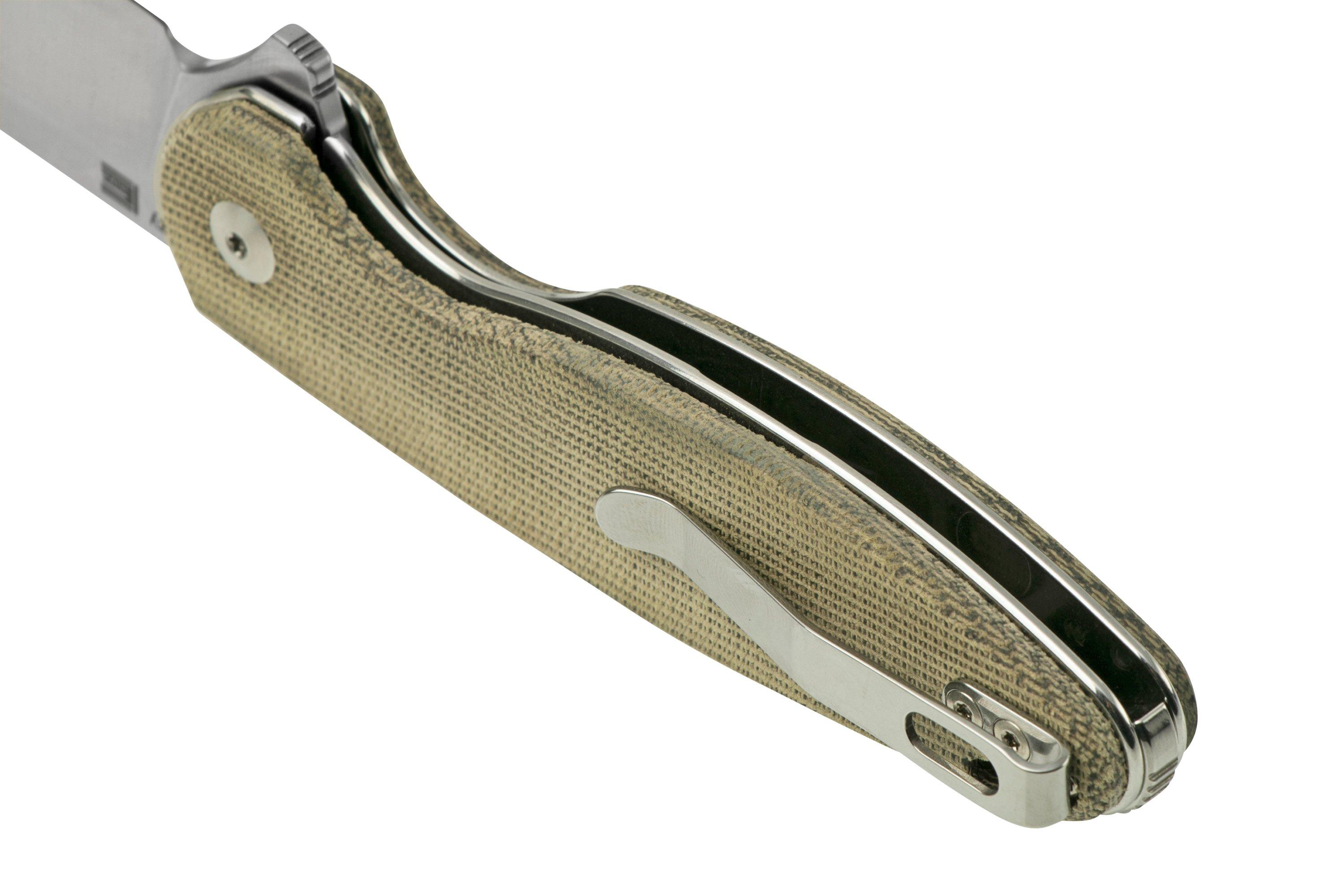 Kizer Cozy V3613C2 Green Micarta, pocket knife | Advantageously ...