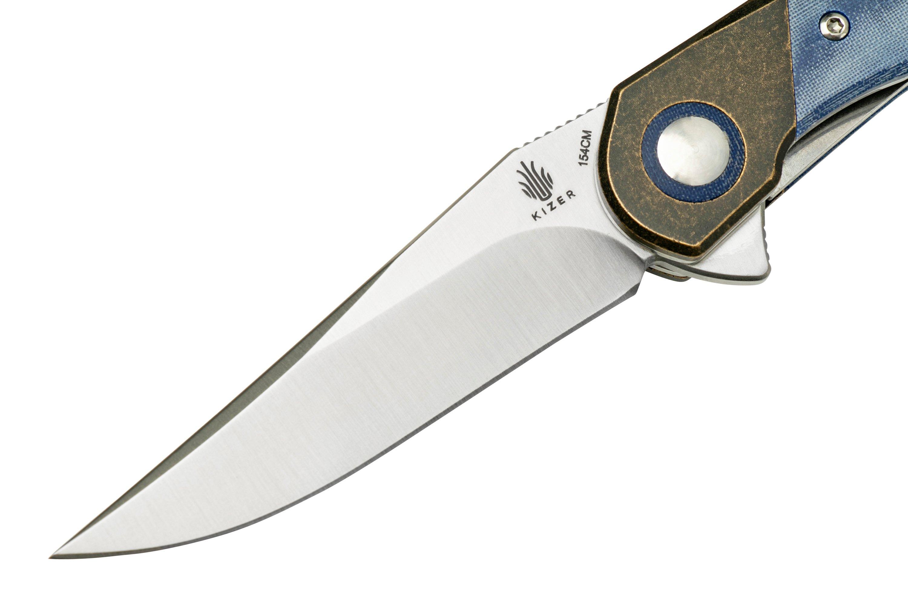 Kizer Comet V3614C2 Brass & Blue Micarta, navaja | Compras con ventajas ...