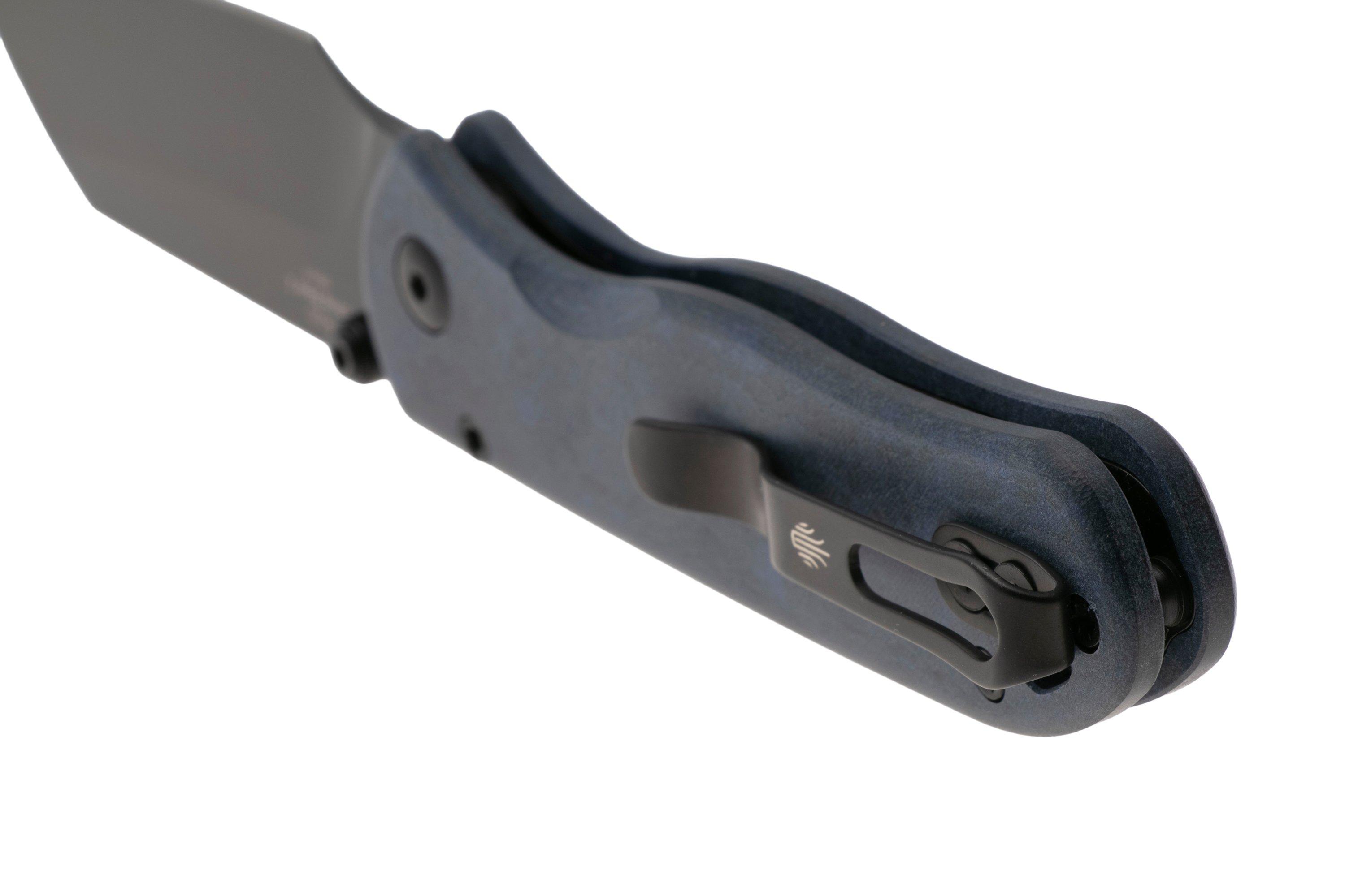 Kizer Vanguard Drop Bear 2, V3619-2CS1 Black DLC Nitro-V, Blue Canyon Richlite, Taschenmesser ...