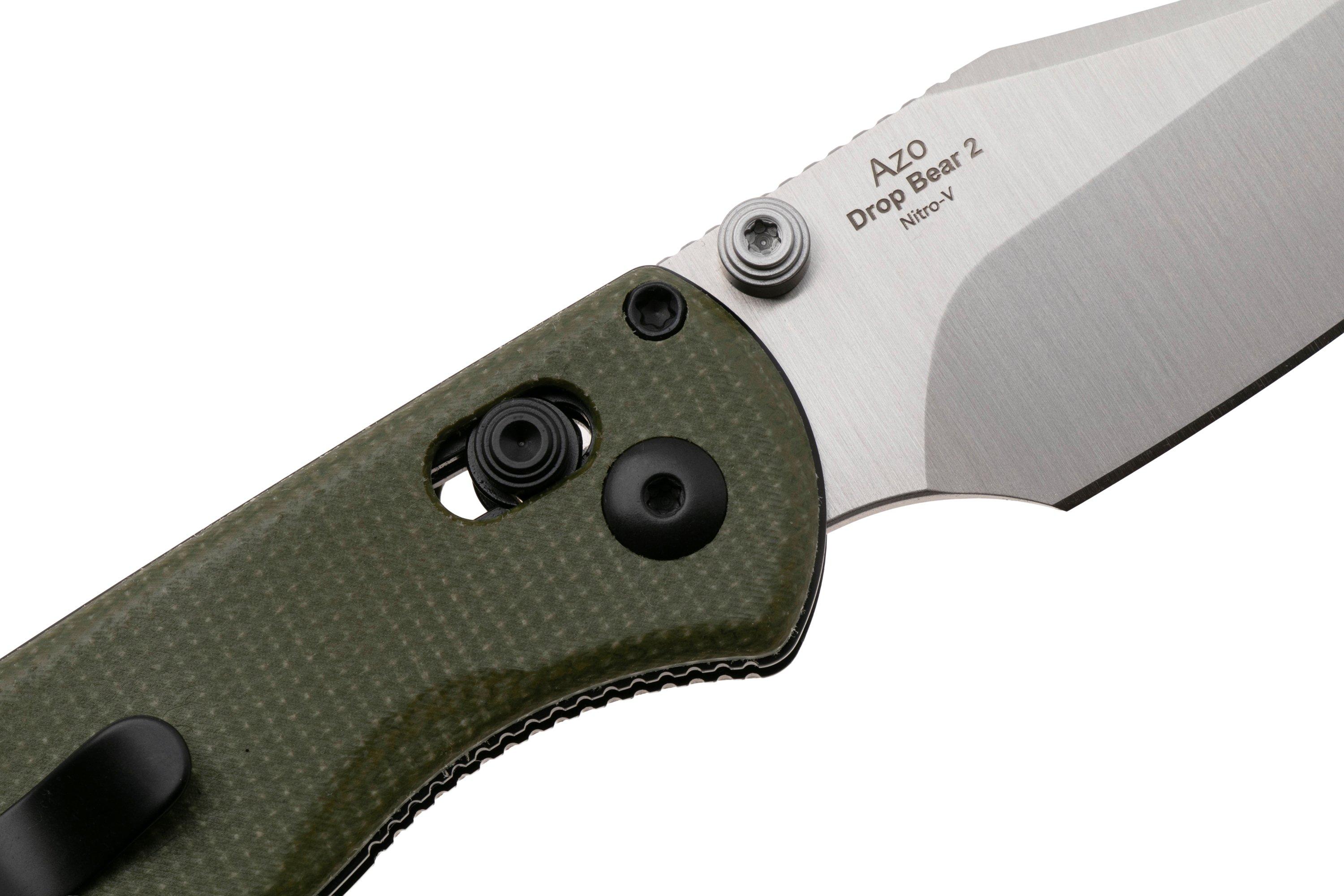 Kizer Vanguard Drop Bear 2, V3619-2KC1 Satin Nitro-V, Green Micarta ...