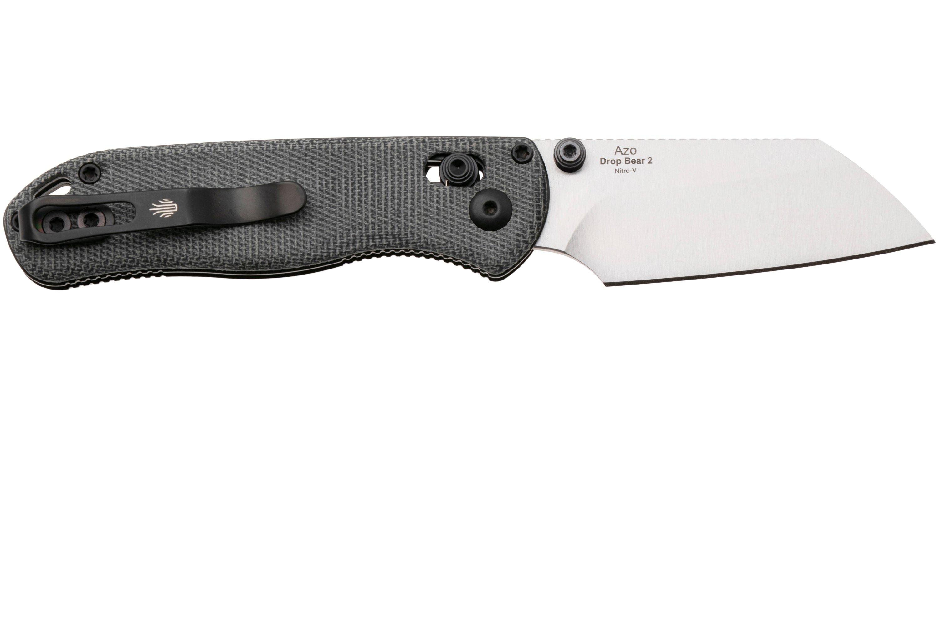 Kizer Vanguard Drop Bear 2, V3619-2KS1 Satin Nitro-V, Black Micarta, coltello da tasca, Azo ...