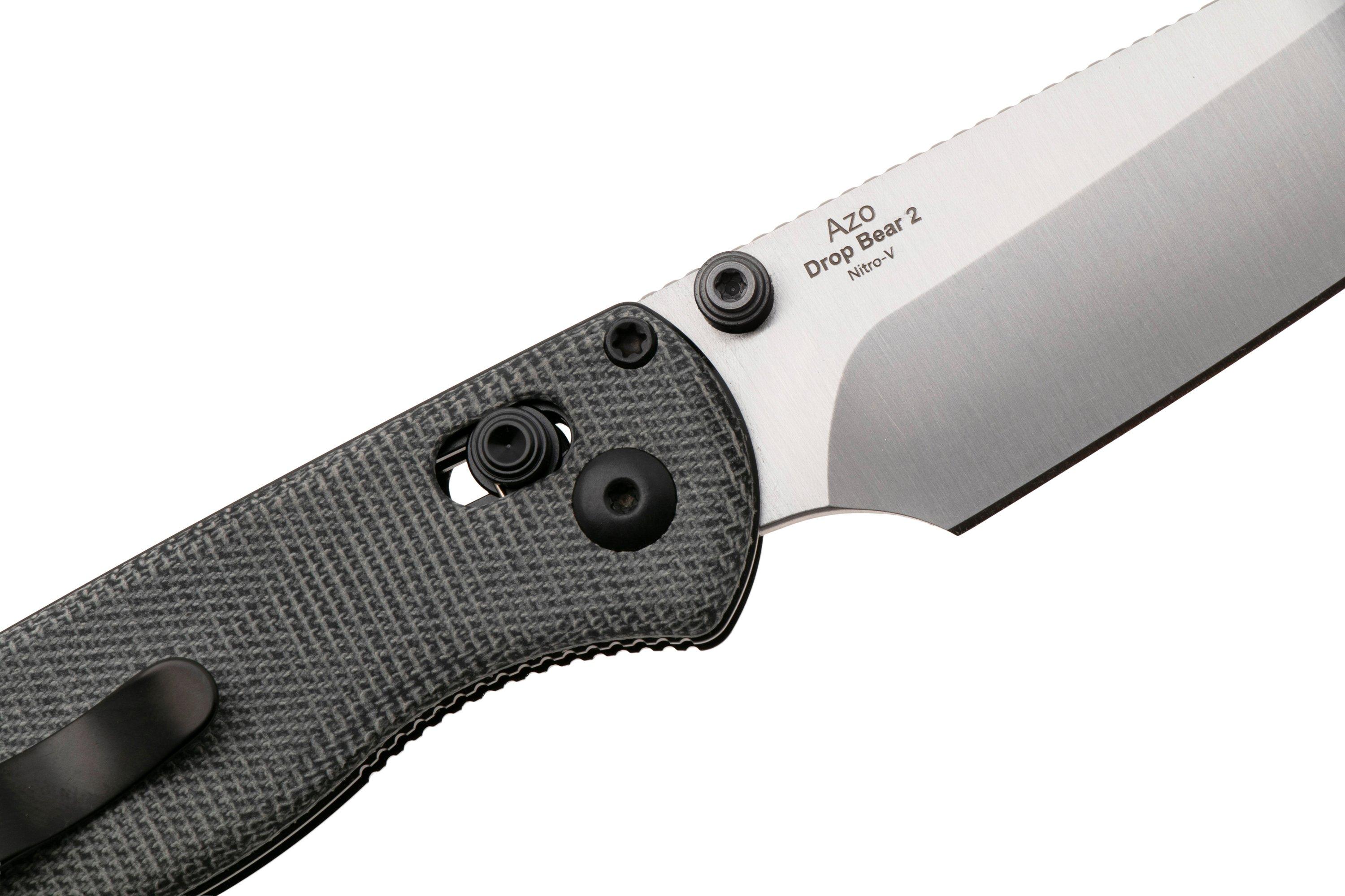 Kizer Vanguard Drop Bear 2, V3619-2KS1 Satin Nitro-V, Black Micarta, coltello da tasca, Azo ...