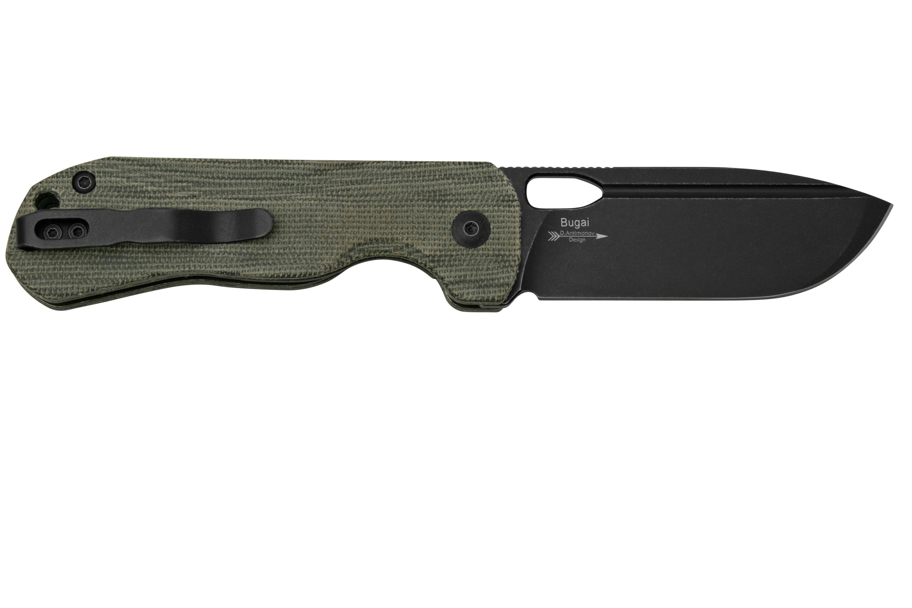 Kizer Bugai V3627A1 Black Micarta, Black Stonewash, pocket knife, Denis ...