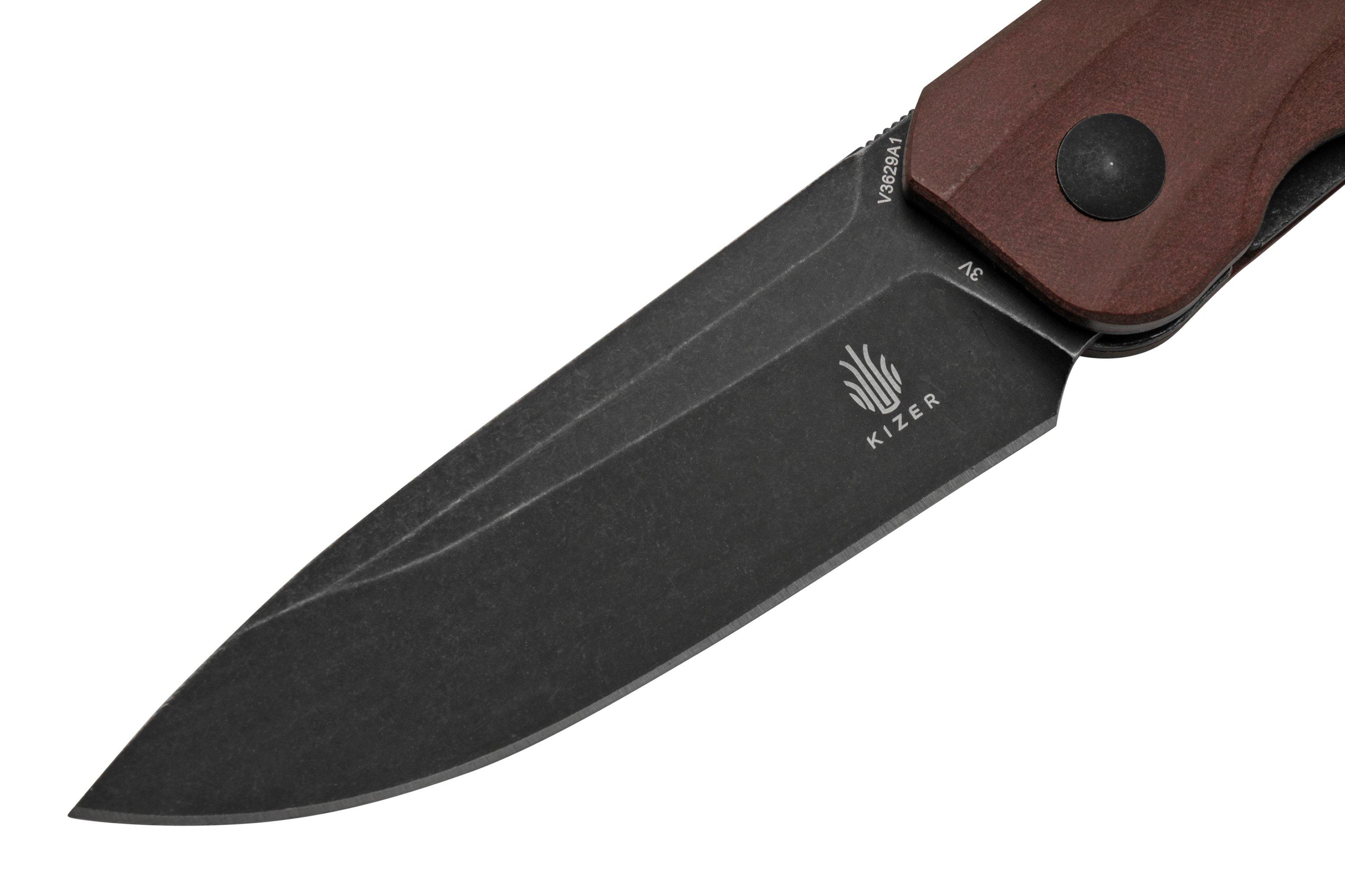 Kizer Agressor V3629A1 Purple Richlite, Black Stonewash, Taschenmesser ...