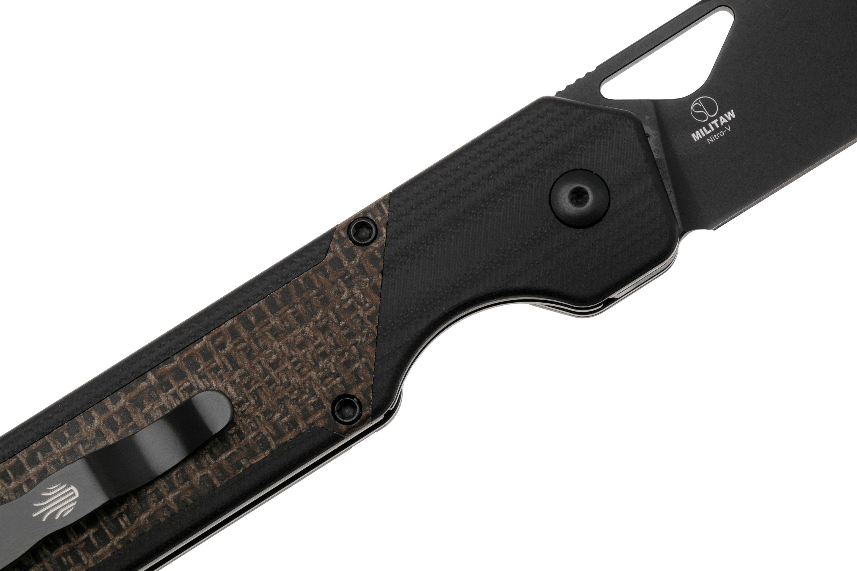 Kizer Vanguard Militaw V3634A1 Liner Lock, Black Nitro-V, Black G10 ...