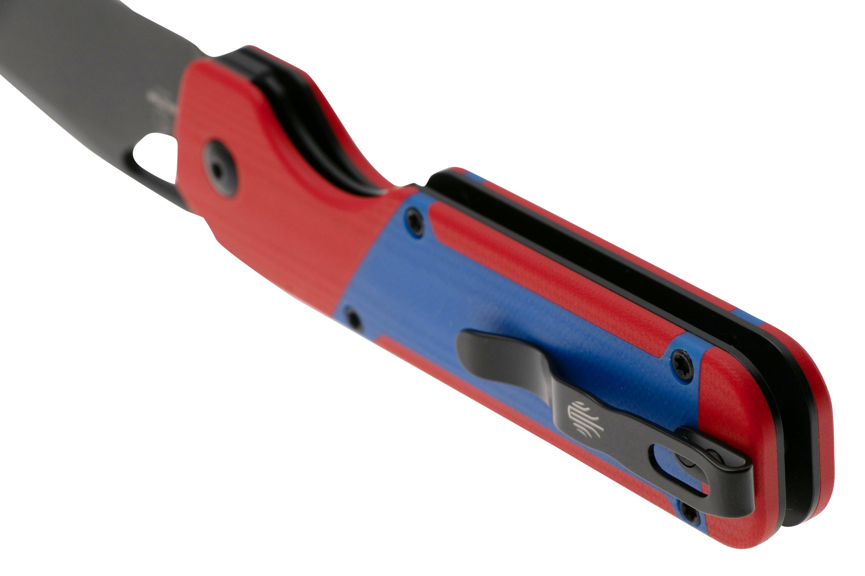 Kizer Vanguard Militaw V3634A2 Liner Lock, Black Nitro-V, Red G10, Blue ...