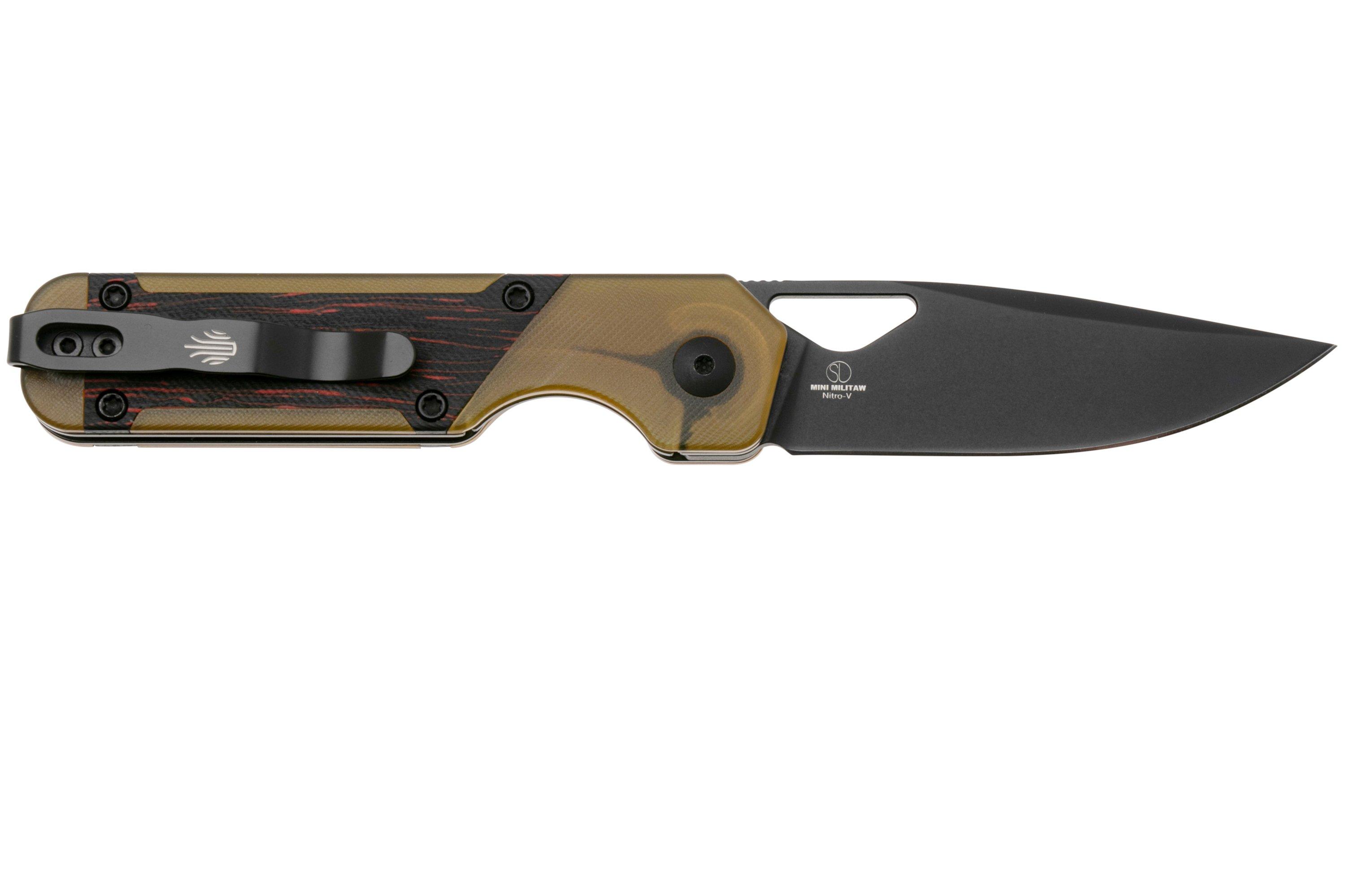 Kizer Vanguard Mini Militaw V3634SA1 Liner Lock, Black Nitro-V, Black ...