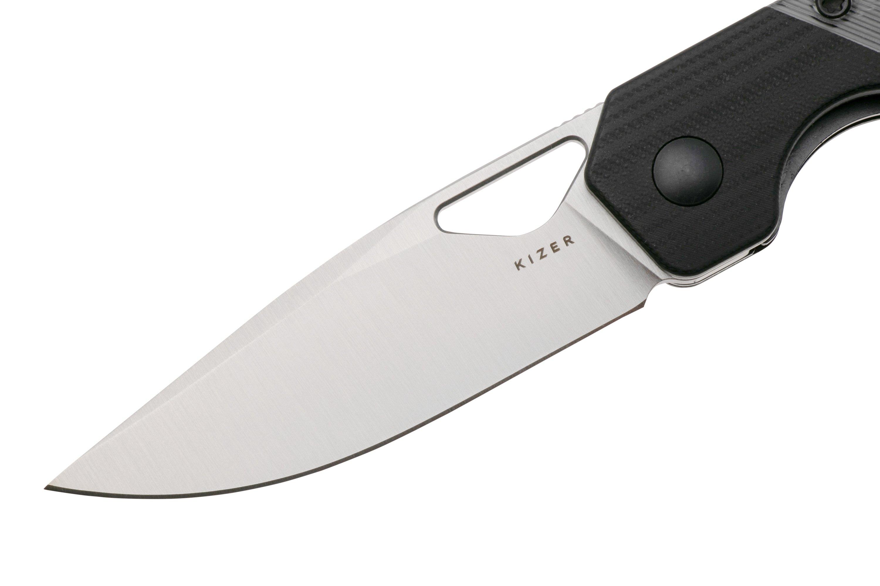 Kizer Vanguard Mini Militaw V3634SA3 Liner Lock, Satin Nitro-V, Black ...
