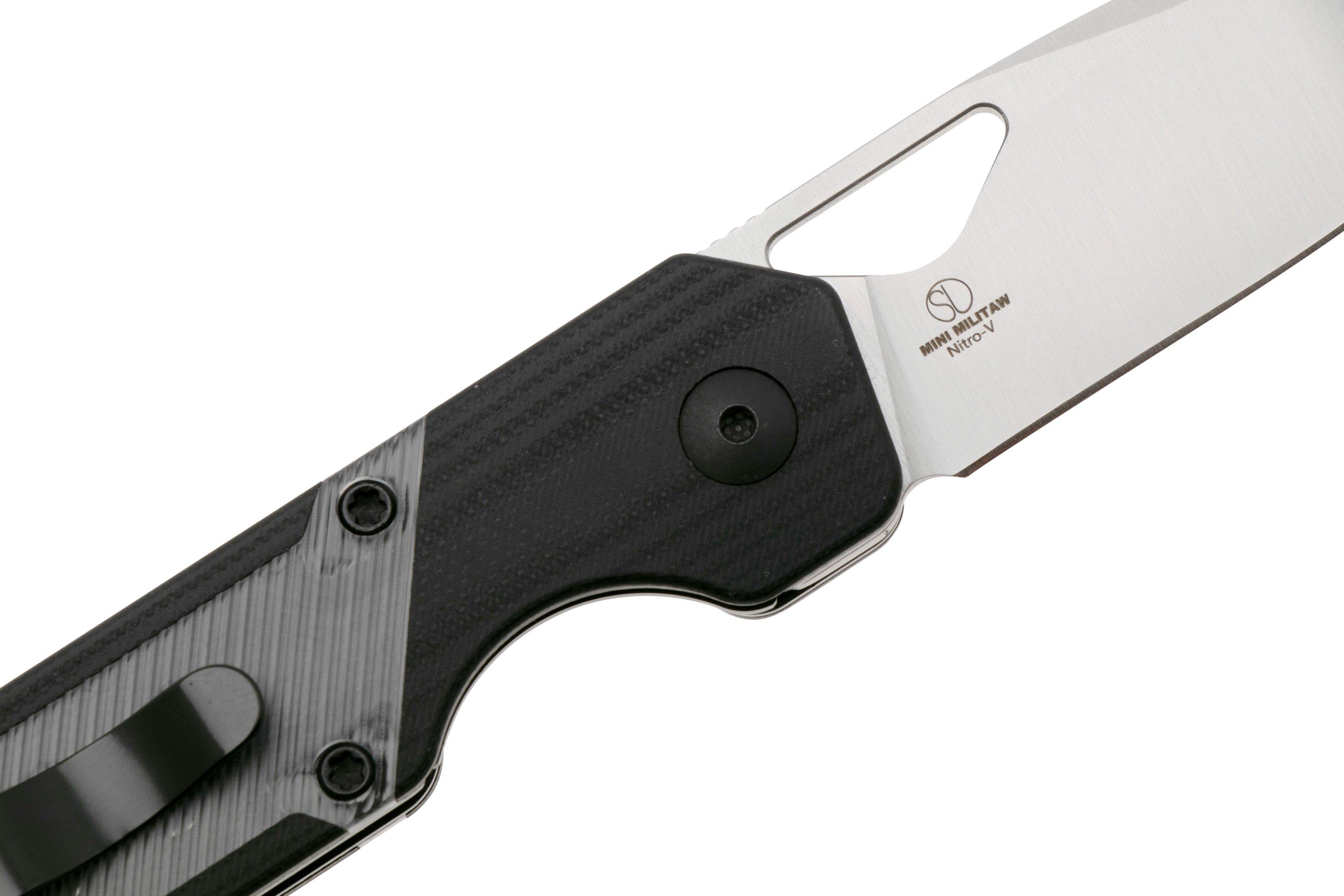 Kizer Vanguard Mini Militaw V3634SA3 Liner Lock, Satin Nitro-V, Black ...
