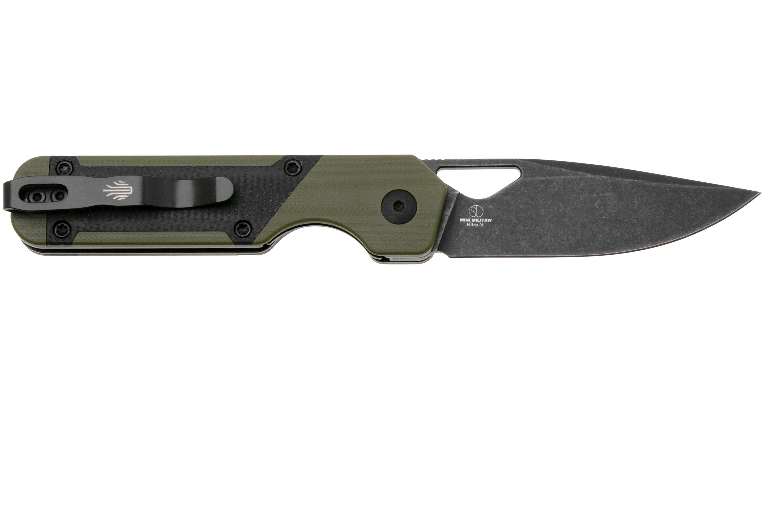 Kizer Vanguard Mini Militaw V3634SA5 Liner Lock, Blackwashed Nitro-V ...