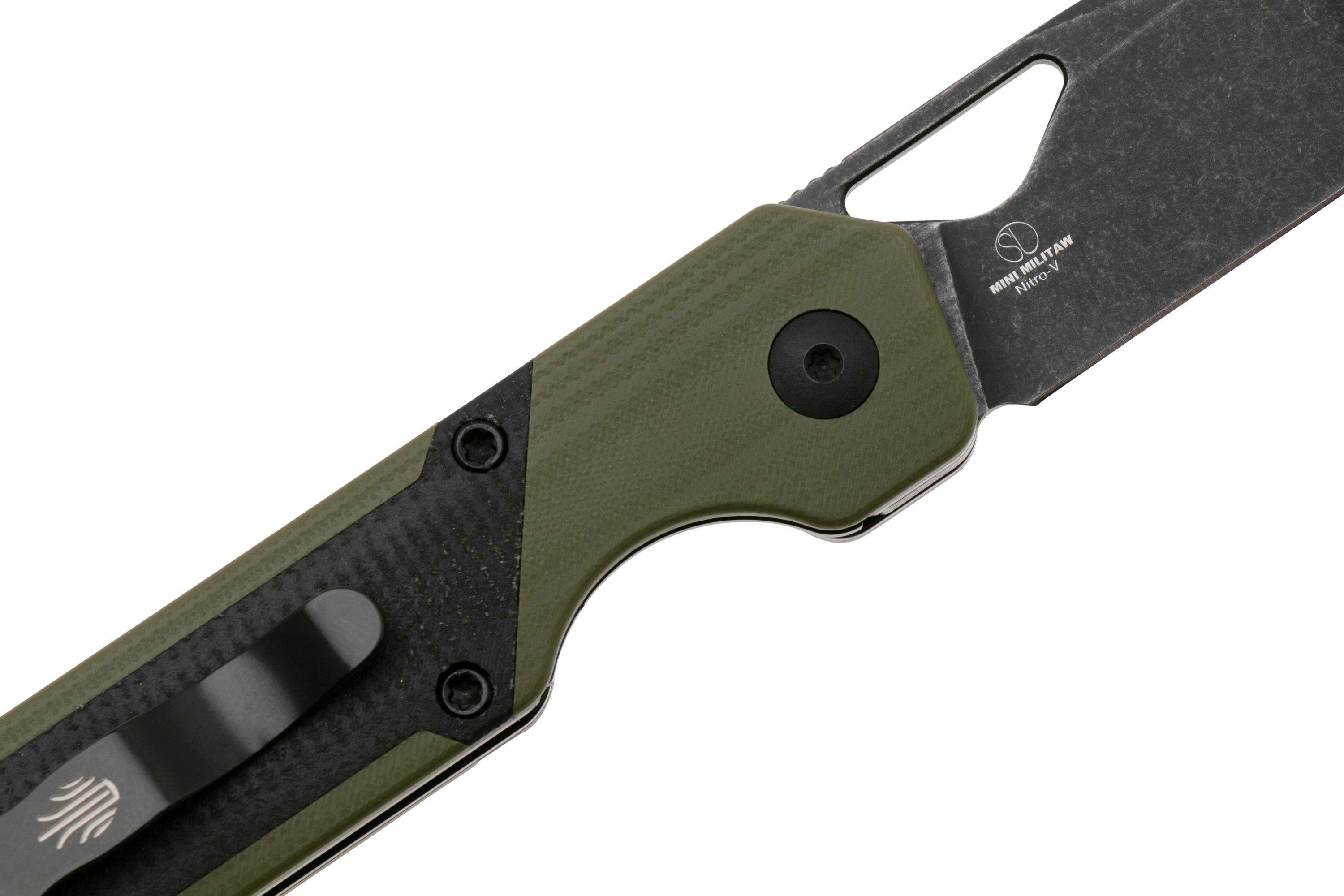 Kizer Vanguard Mini Militaw V3634SA5 Liner Lock, Blackwashed Nitro-V ...