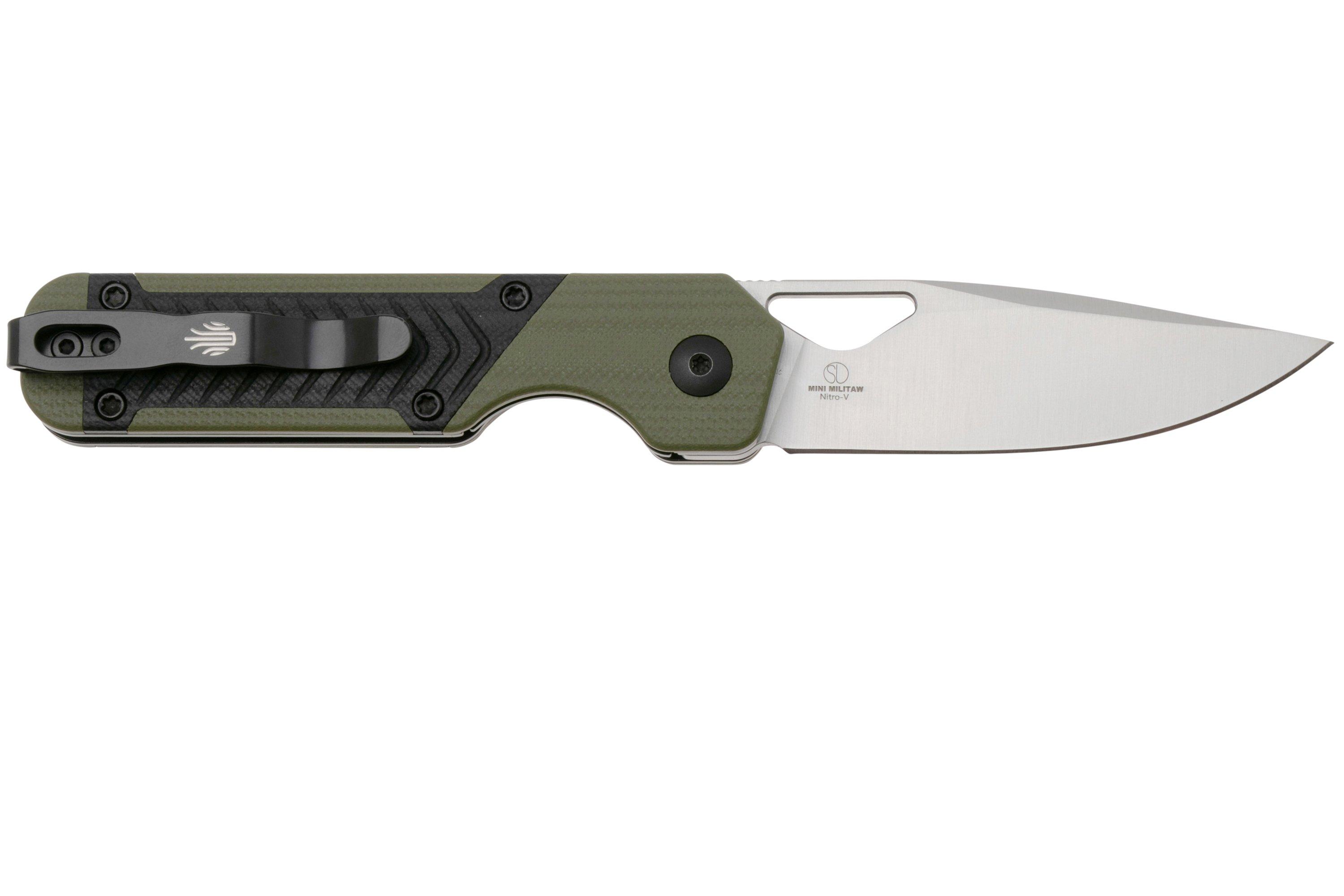 Kizer Vanguard Mini Militaw V3634SA6 Liner Lock, Satin Nitro-V, Green ...