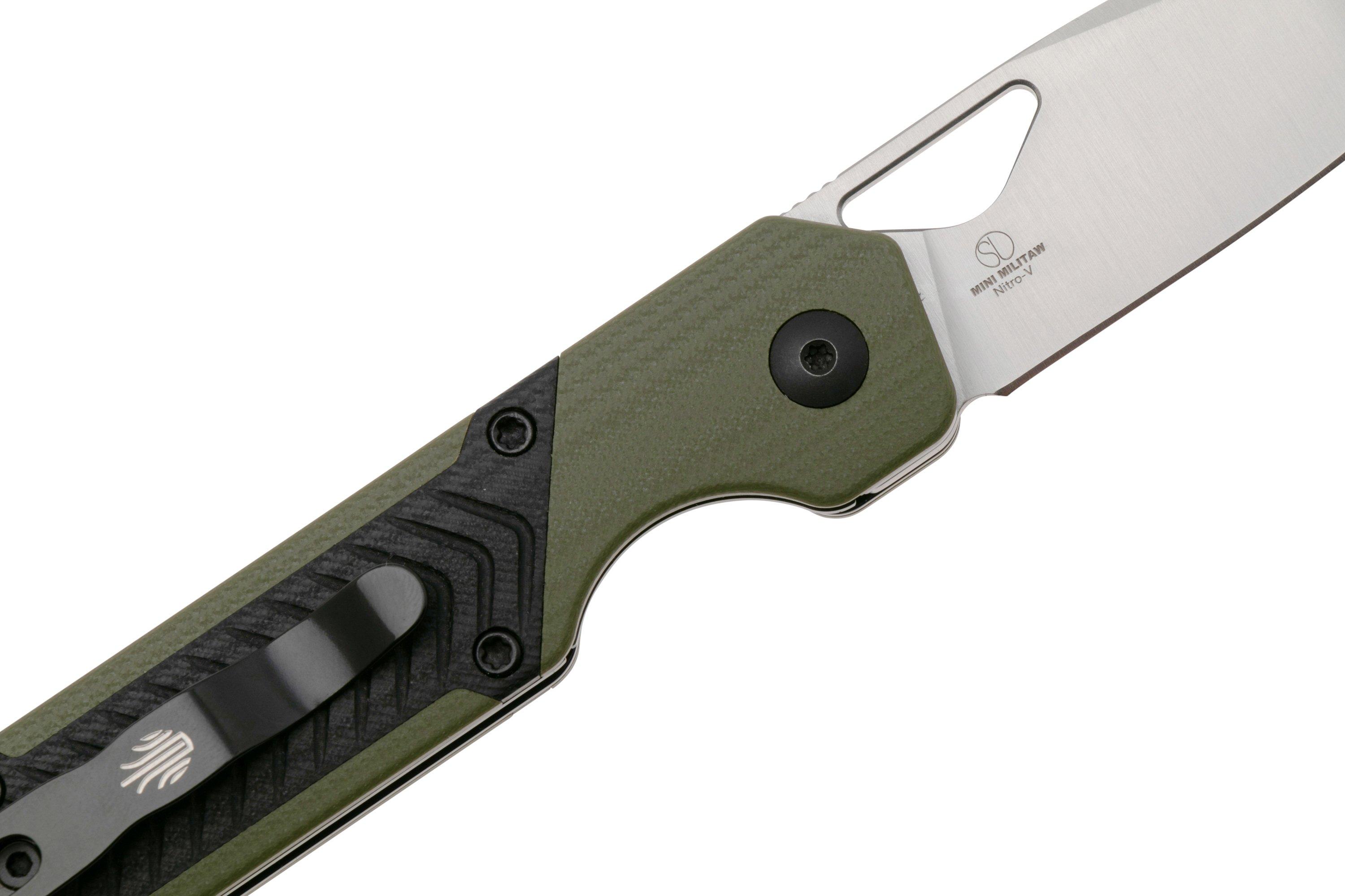 Kizer Vanguard Mini Militaw V3634SA6 Liner Lock, Satin Nitro-V, Green ...