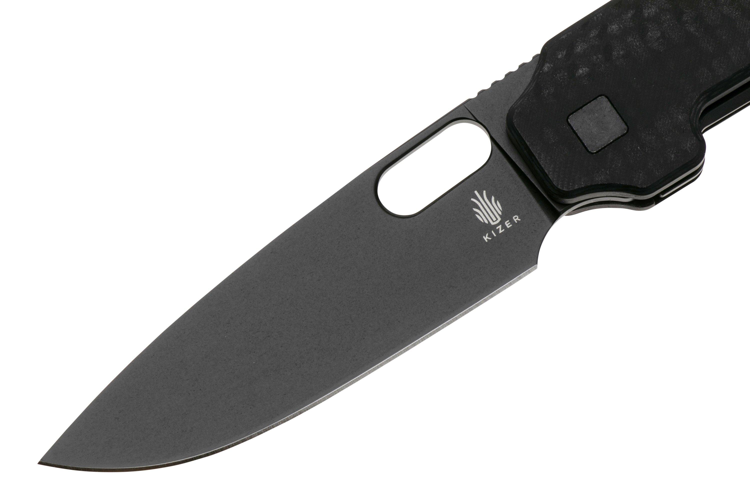 Kizer Vanguard Varatas V3637A1 Black Nitro V, G10 Carbon Fiber, pocket ...