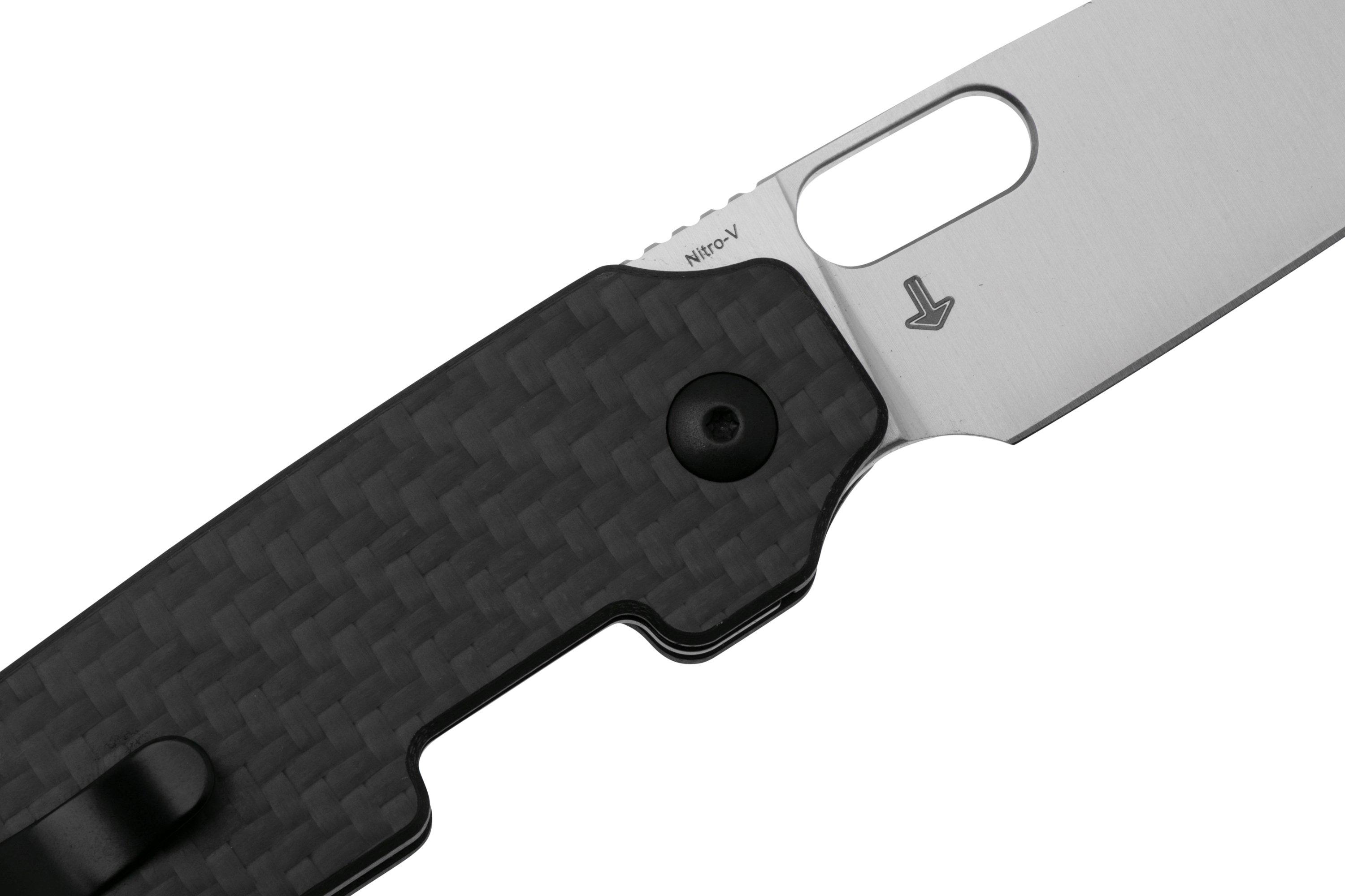 Kizer Vanguard Varatas V3637A2 Satin Nitro V, G10 Carbon Fiber, pocket ...