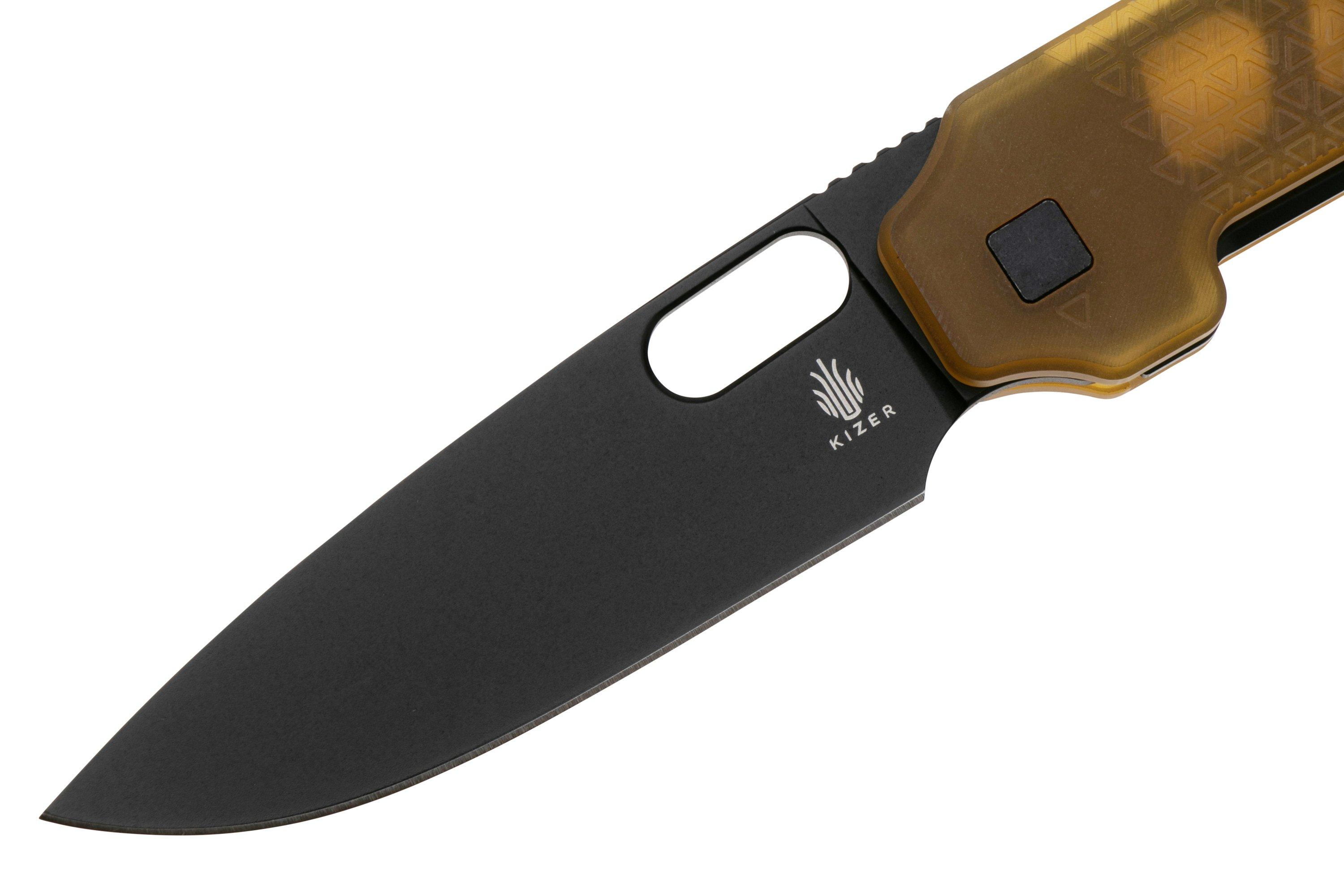 Kizer Vanguard Varatas V3637C1 Black 154CM, PEI Ultem, pocket knife ...