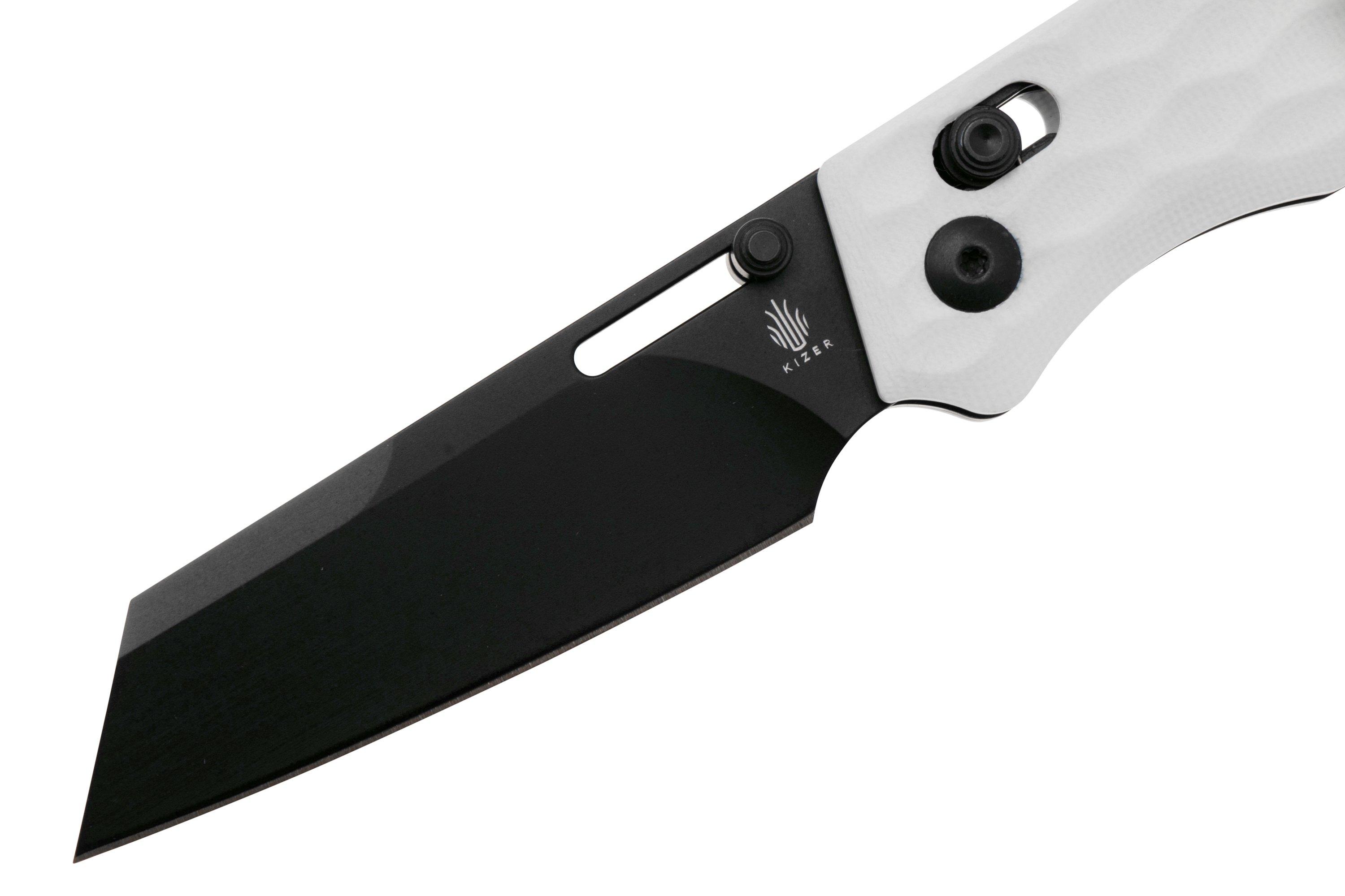 Kizer Vanguard Task V3641A1 Black Nitro V, Sugar White G10, pocket ...