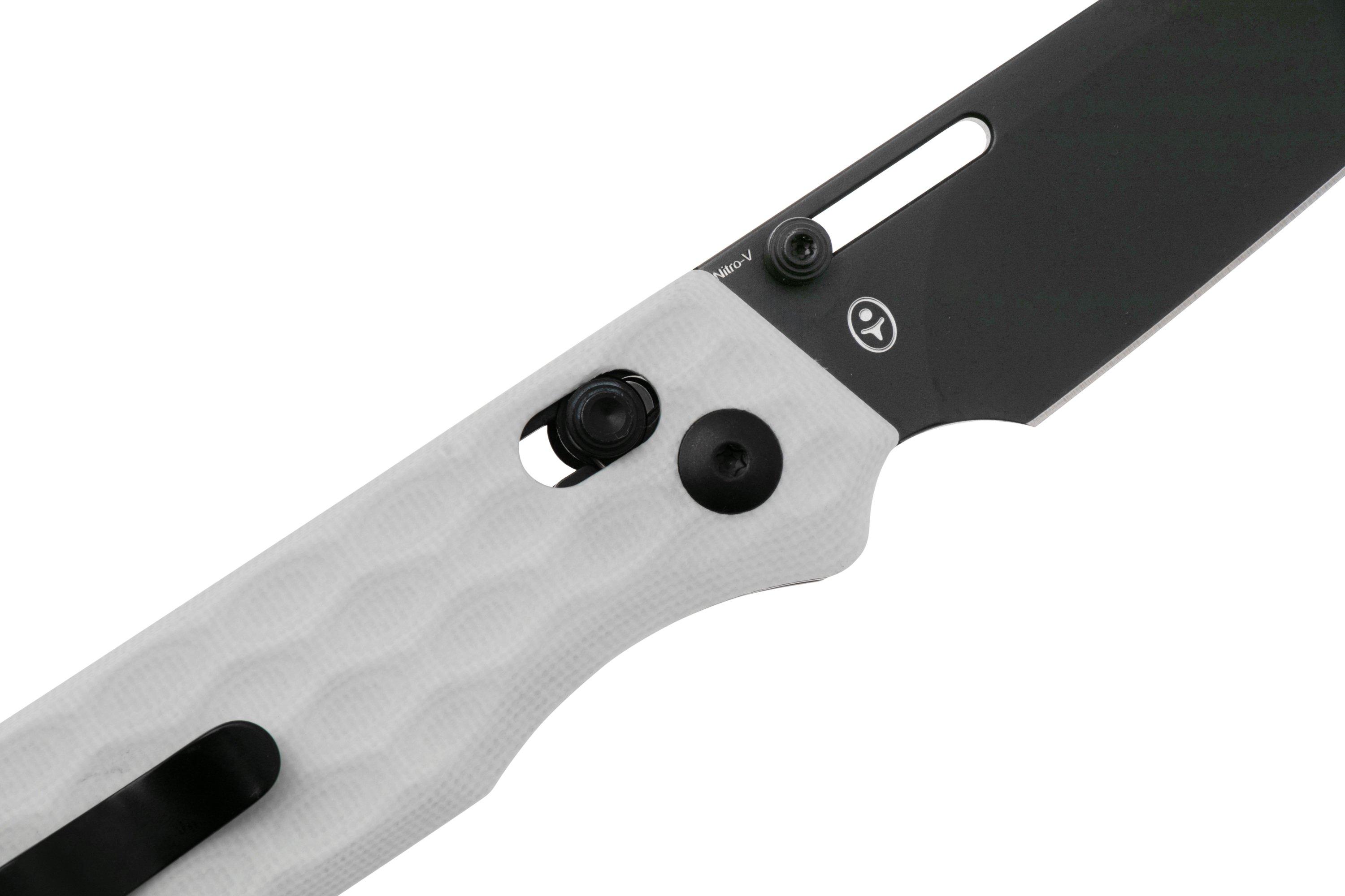 Kizer Vanguard Task V3641A1 Black Nitro V, Sugar White G10, pocket ...