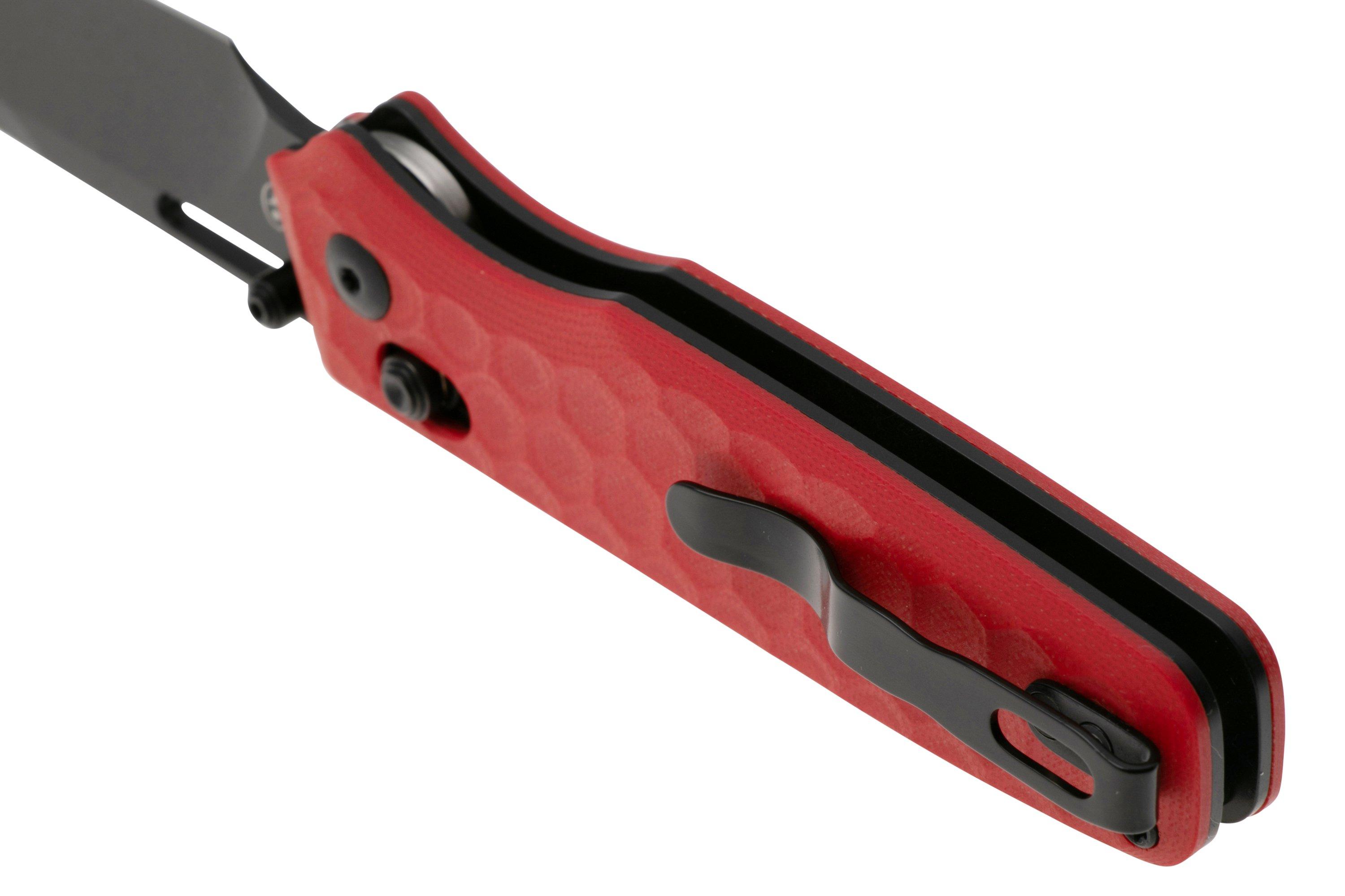 Kizer Vanguard Task V3641A2 Black Nitro V, Spicy Red G10, pocket knife ...