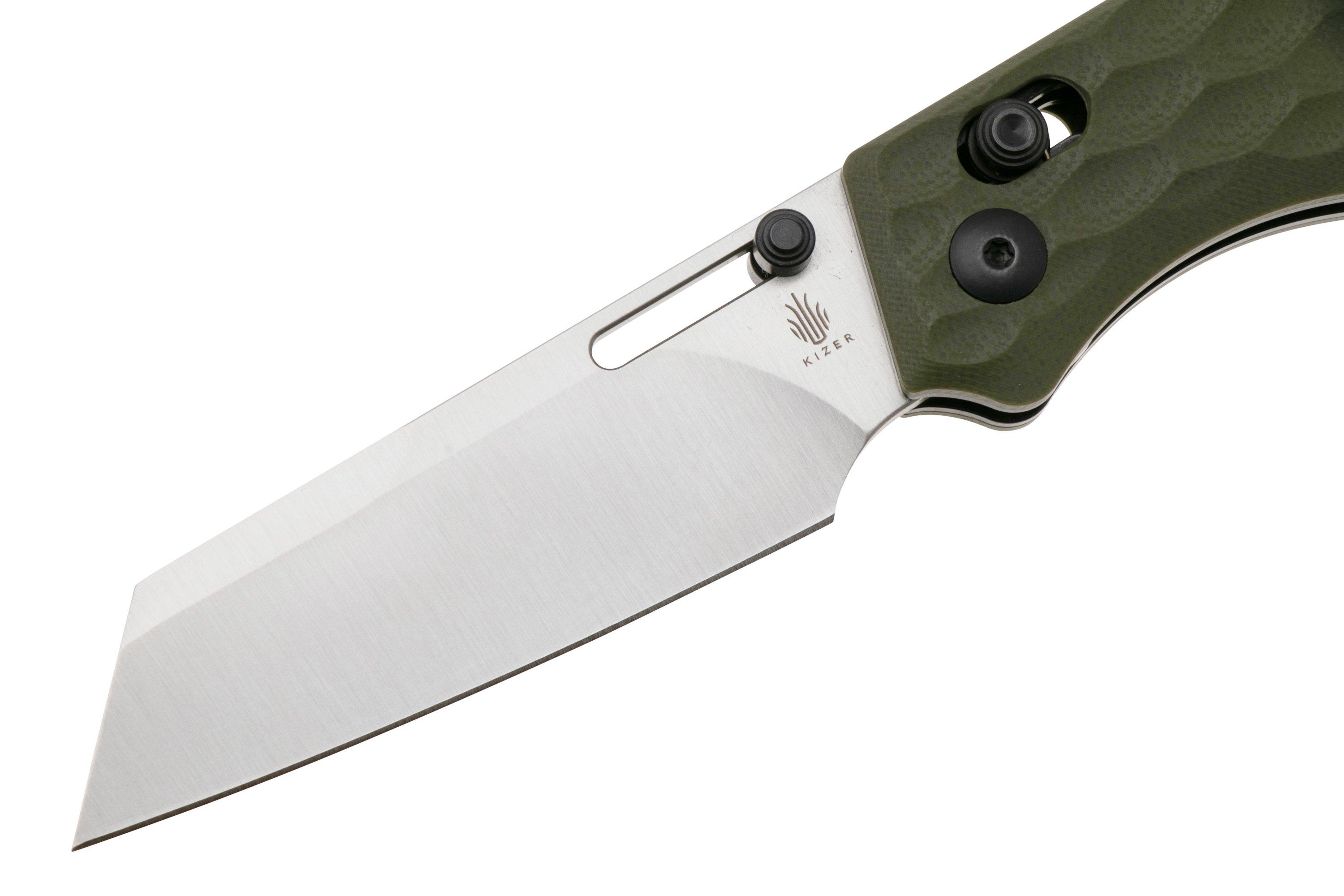 Kizer Vanguard Task V3641C3 Satin 154CM, Green G10, coltello da tasca ...