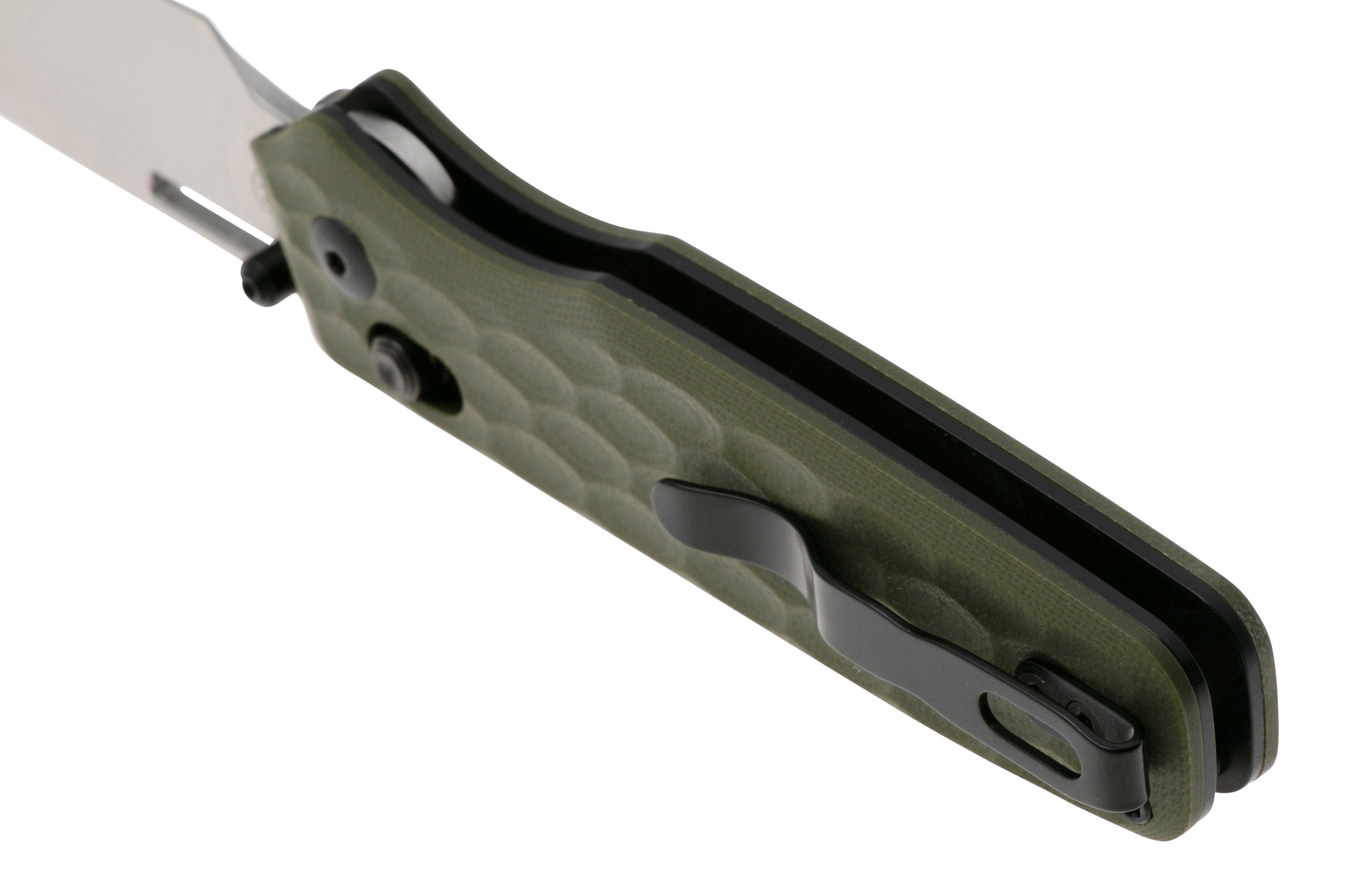 Kizer Vanguard Task V3641C3 Satin 154CM, Green G10, coltello da tasca ...