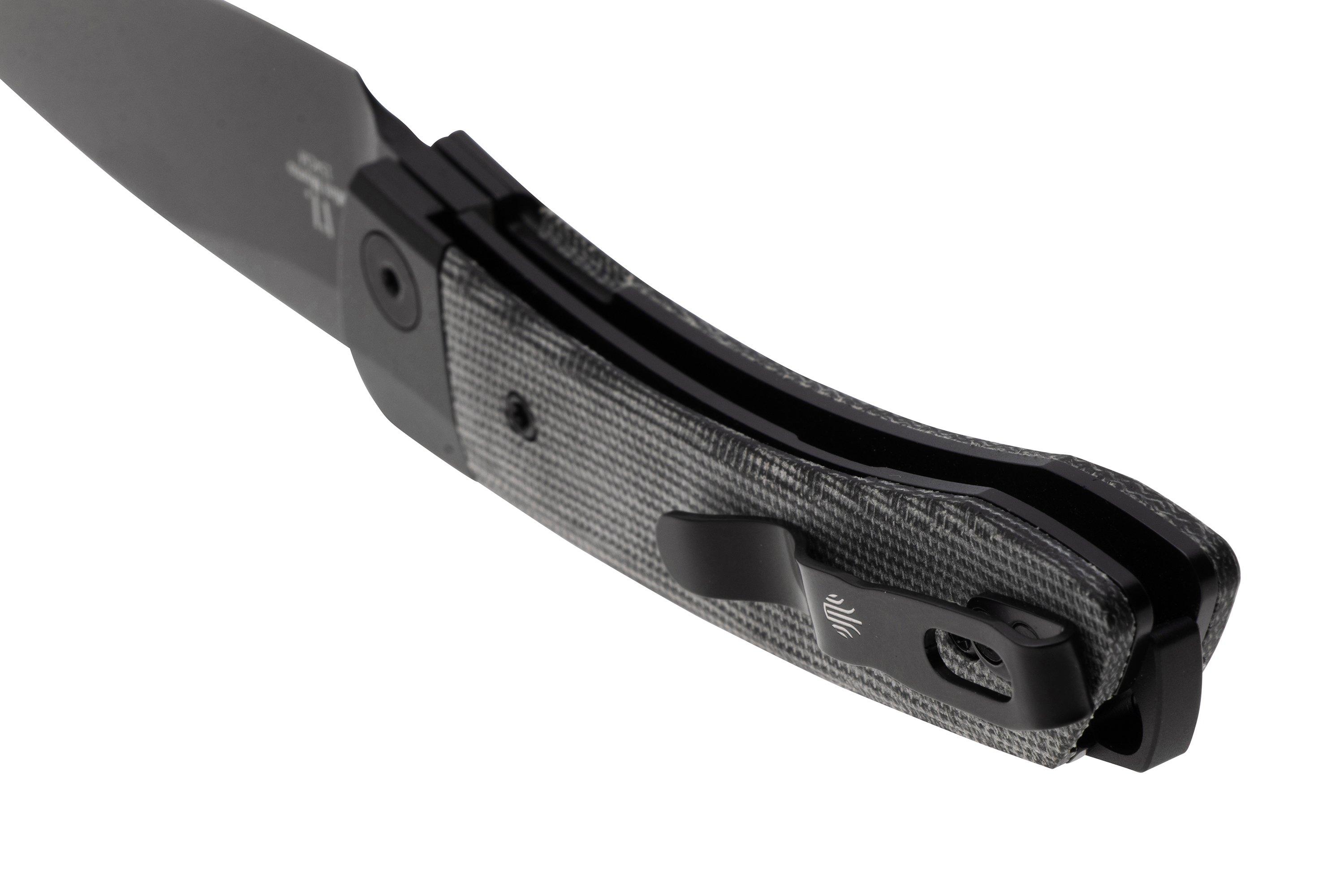 Kizer Vanguard Mini Momo V3663C2 Black 154CM, Black Micarta, pocket ...