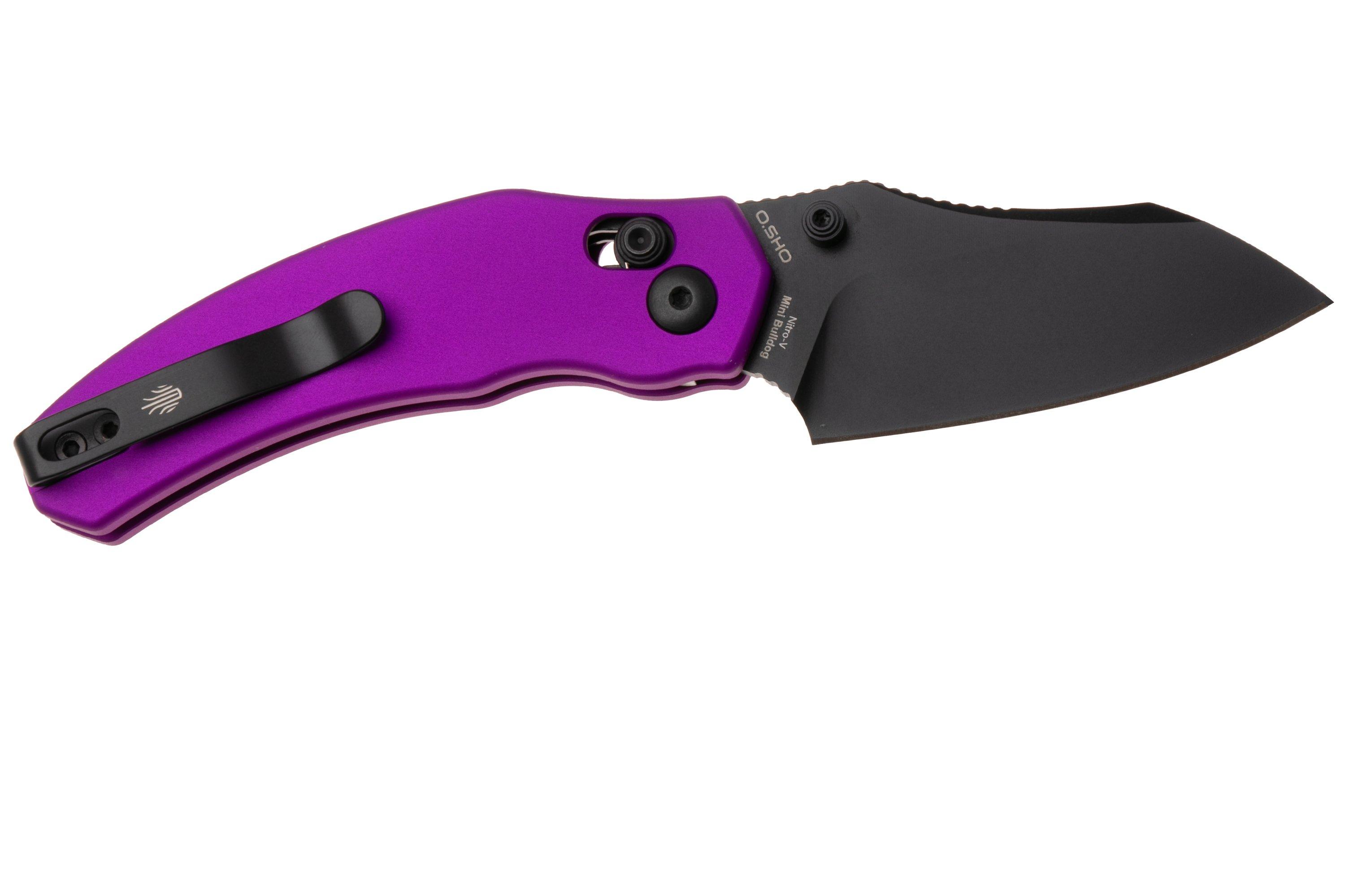 Kizer Vanguard Mini Bulldog V3672SA1 PVD Nitro-V, Matte Purple ...