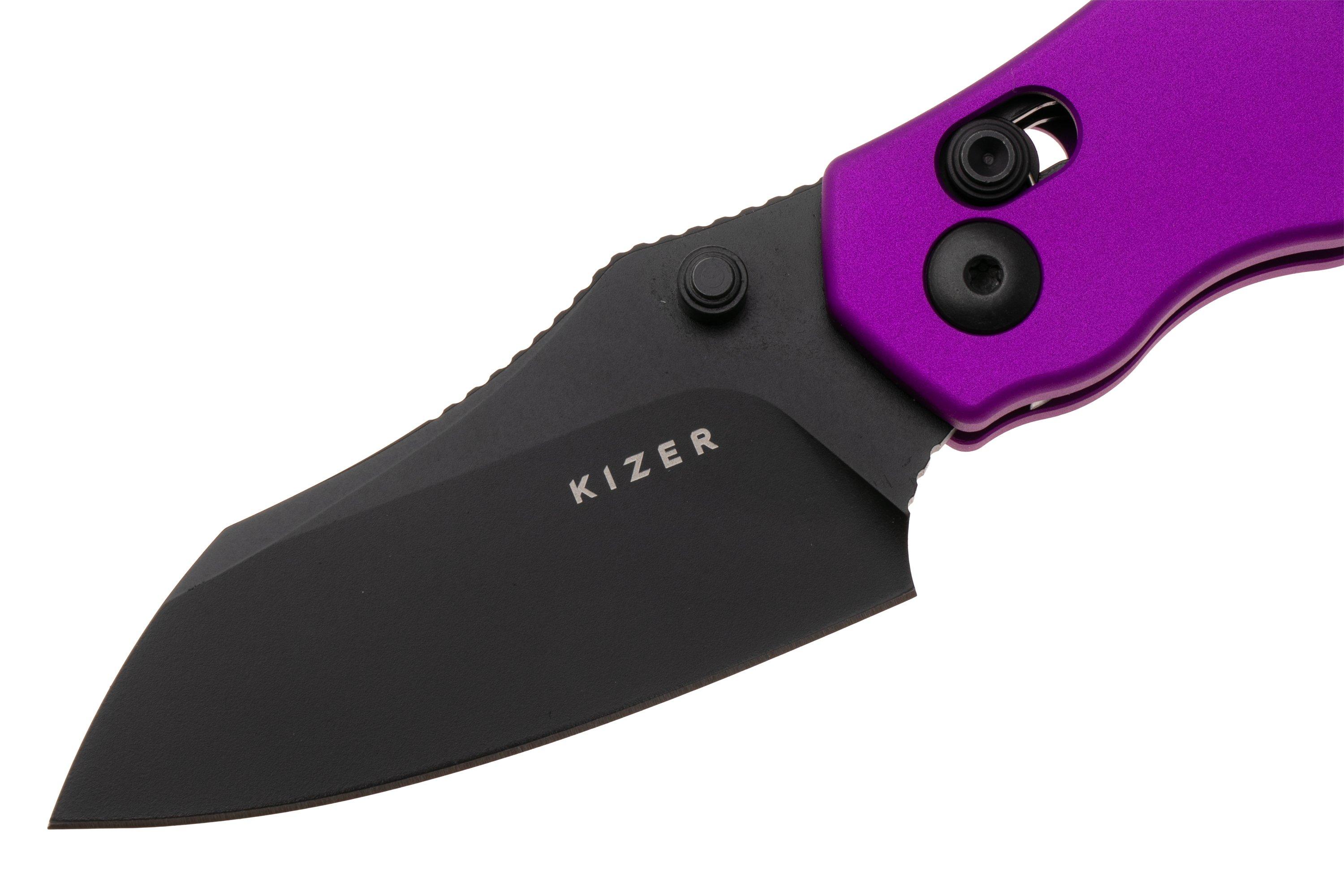 Kizer Vanguard Mini Bulldog V3672SA1 PVD Nitro-V, Matte Purple ...