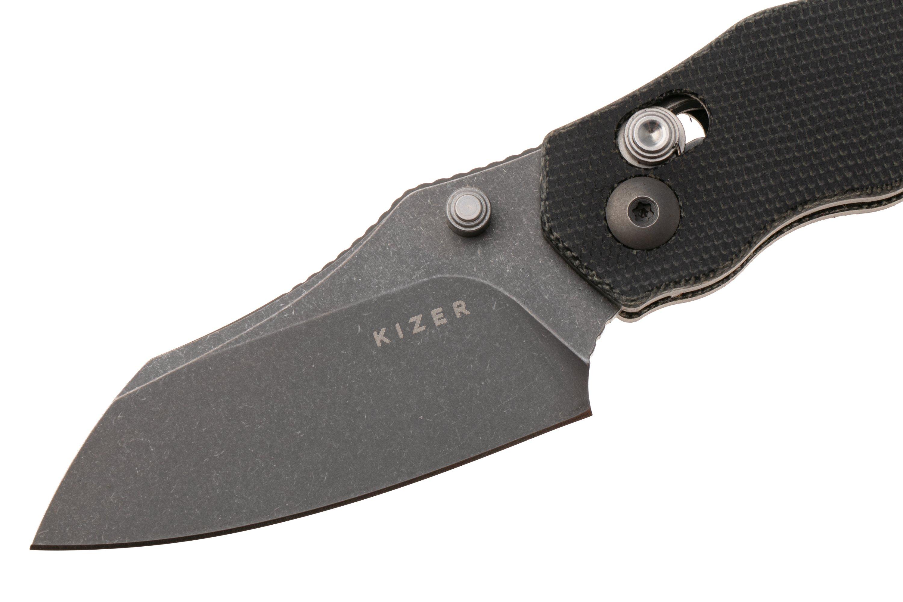 Kizer Vanguard Mini Bulldog V3672SA2 Gray PVD Stonewashed Nitro-V, Gray ...