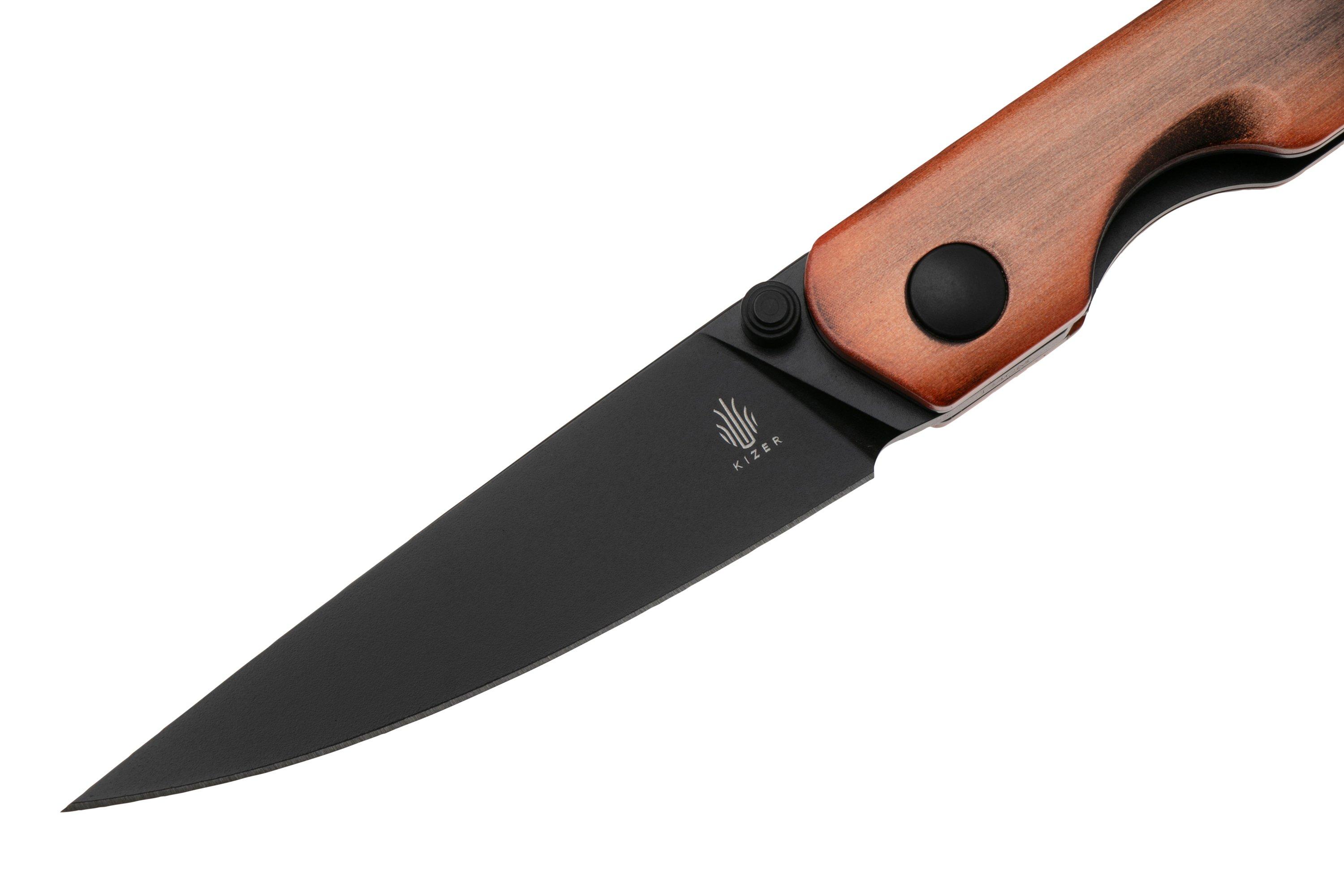 Kizer Shot V3677C1, Black 154CM, Copper Aluminium pocket knife, Evgeniy ...