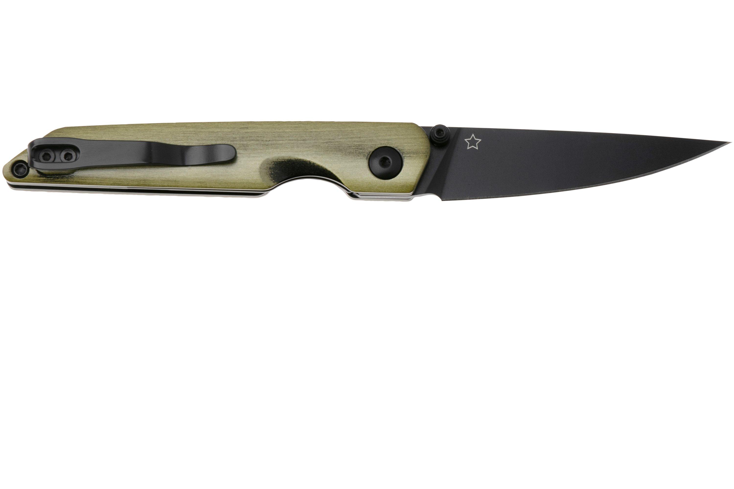 Kizer Shot V3677C2, Black 154CM, Bronze Aluminium pocket knife, Evgeniy ...