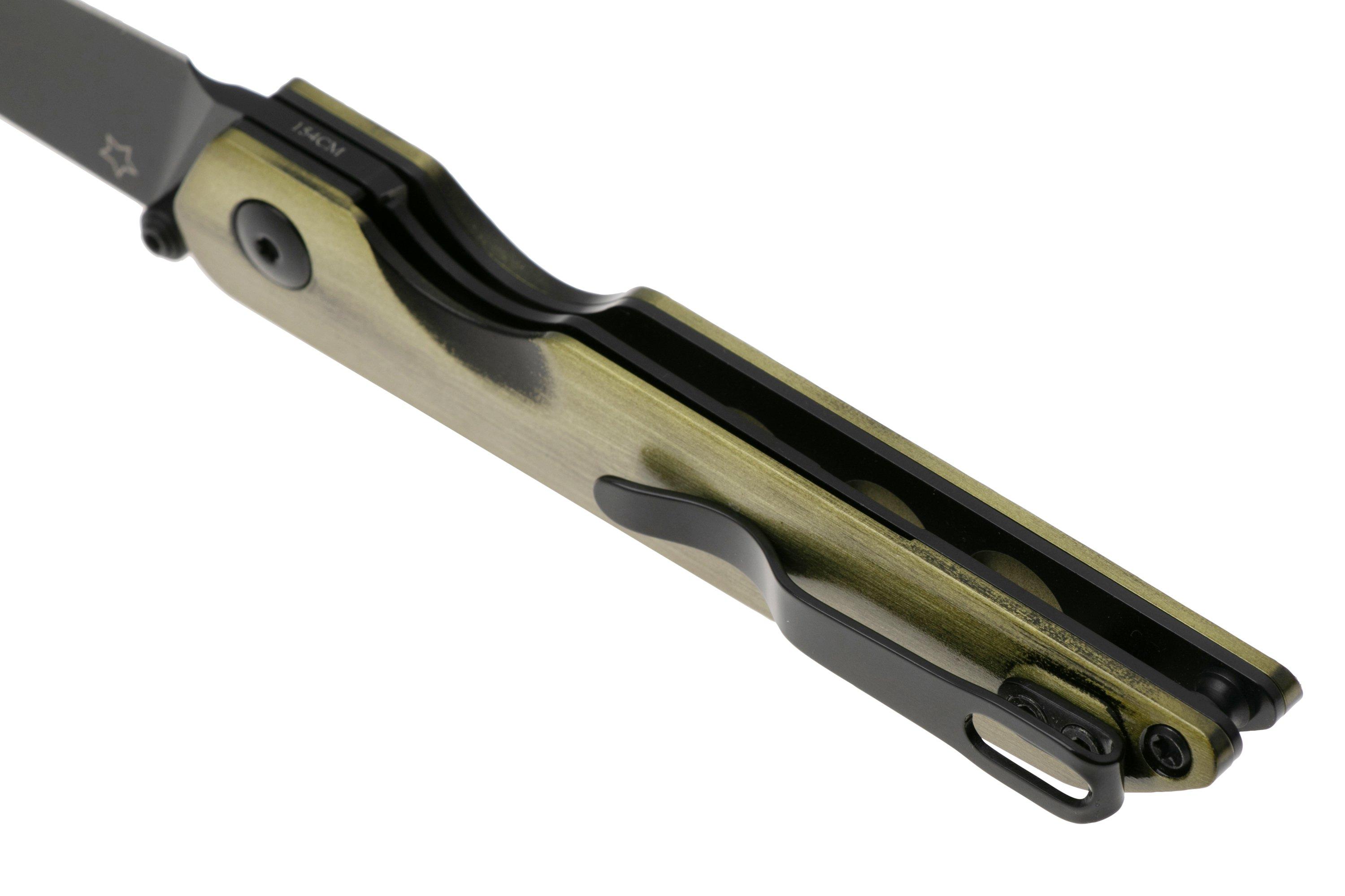 Kizer Shot V3677C2, Black 154CM, Bronze Aluminium pocket knife, Evgeniy ...