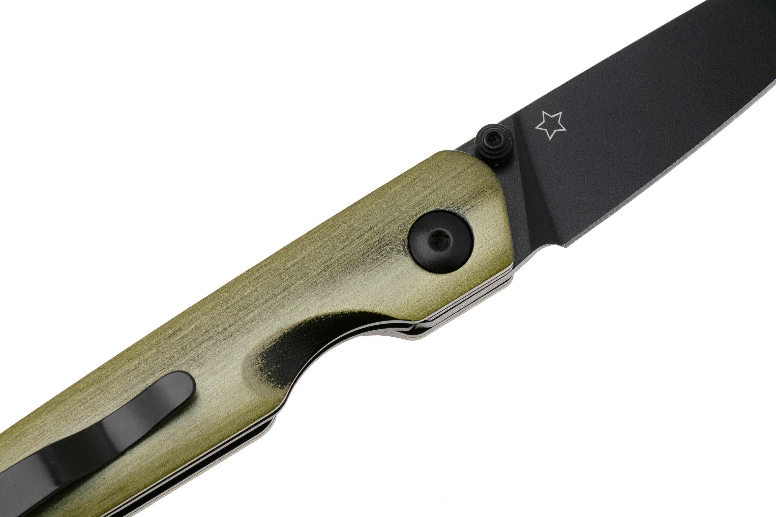 Kizer Shot V3677C2, Black 154CM, Bronze Aluminium pocket knife, Evgeniy ...