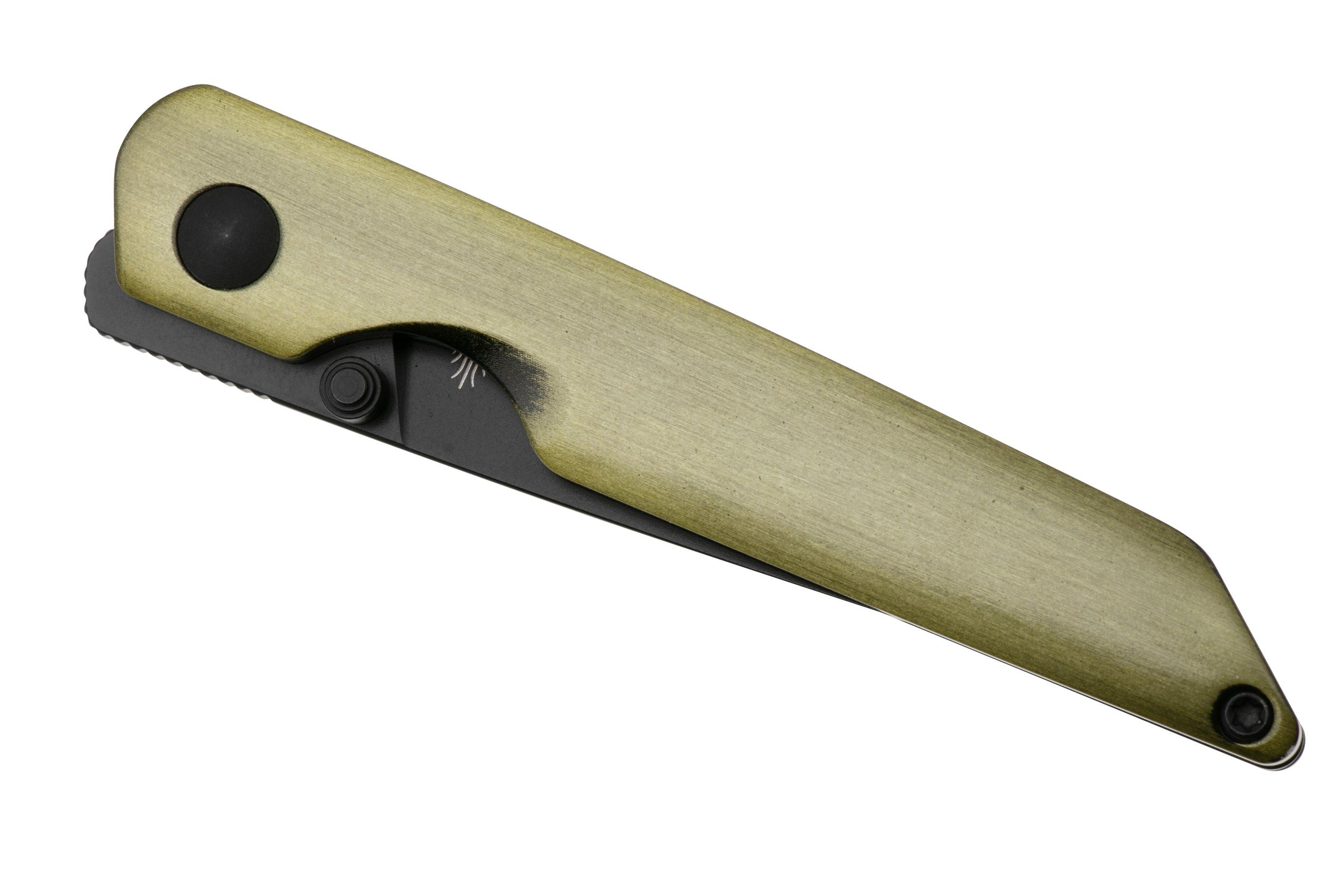 Kizer Shot V3677C2, Black 154CM, Bronze Aluminium pocket knife, Evgeniy ...