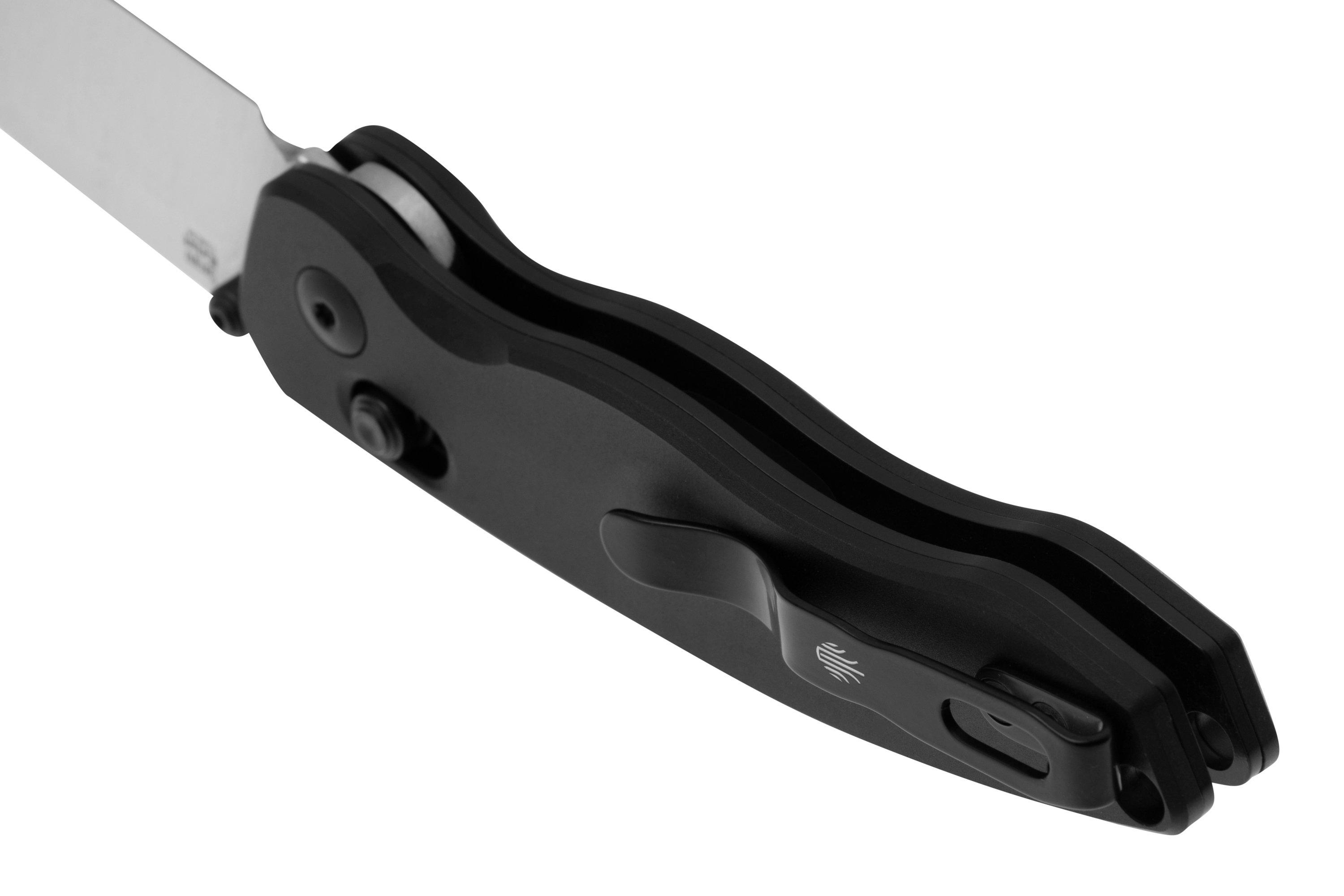 Kizer Exist V3681C1, Satin 154CM, Black Aluminum pocket knife, Nick ...